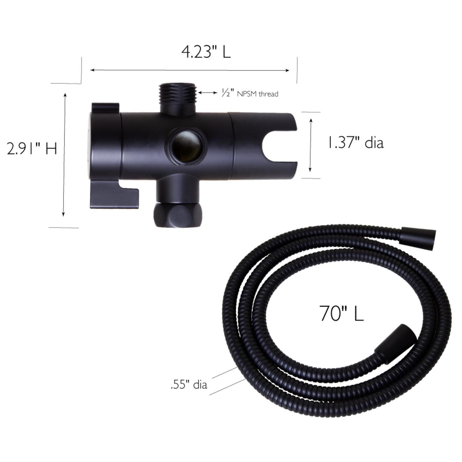 Three-Way Diverter in Matte Black ǀ Bath ǀ Today's Design House