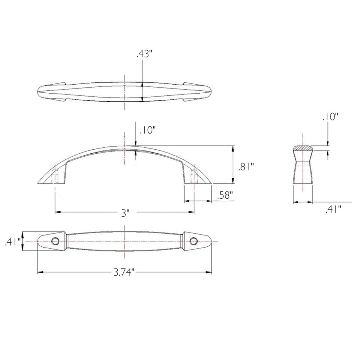 Arced Cabinet Pull 25 Pack ǀ Bath ǀ Today's Design House
