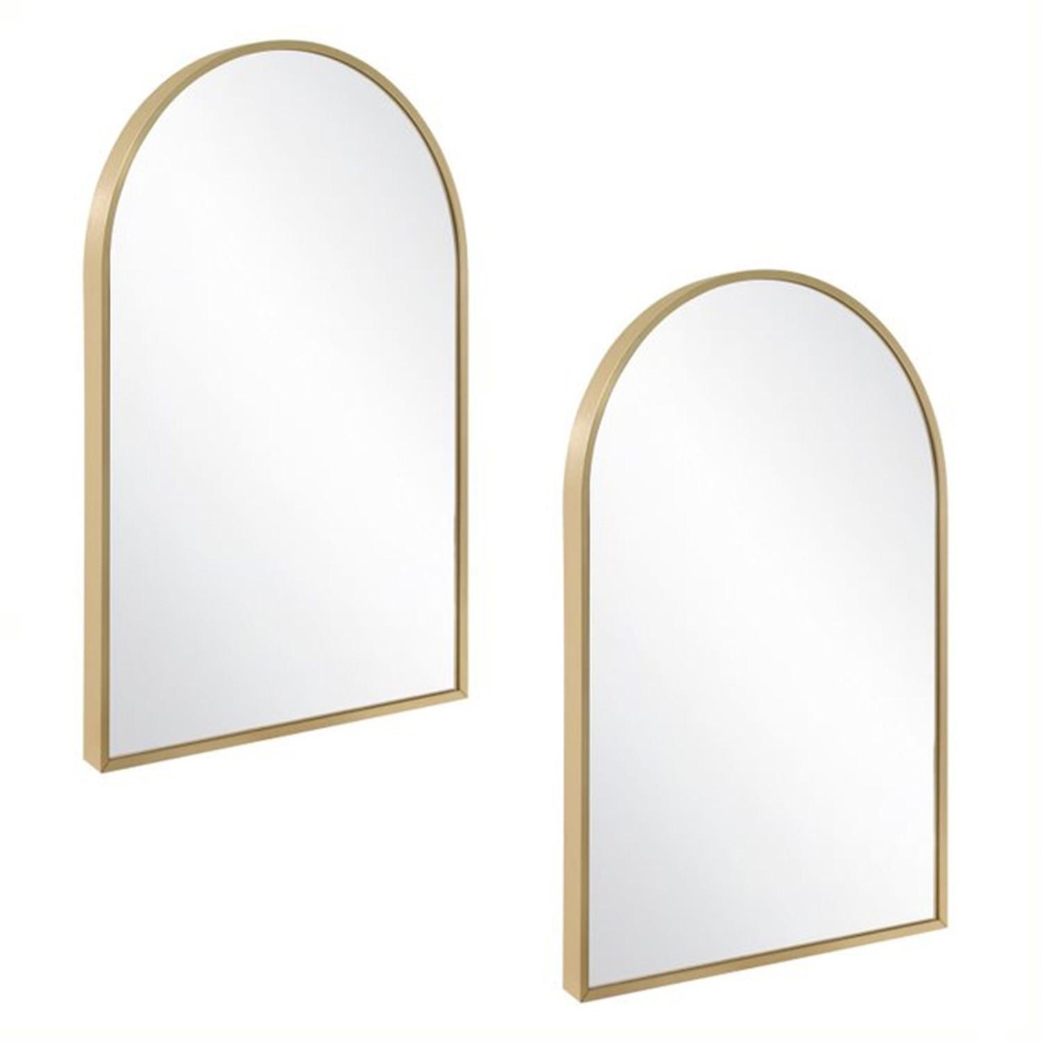 Arched 30 Inch Wall Mirror 2-Pack Gold ǀ Bath ǀ Today's Design House