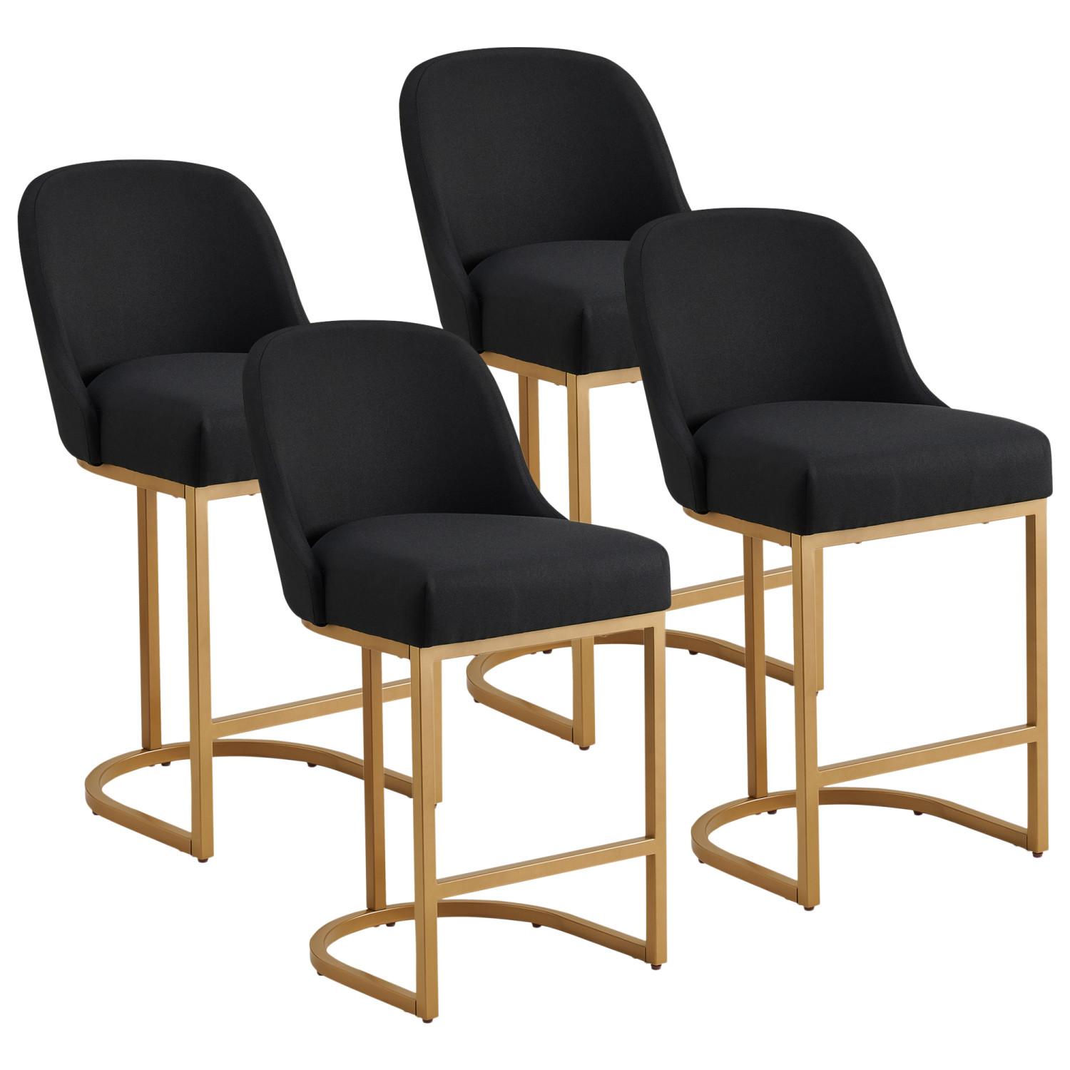Barrelback Counter Stool Black Seat Set of 4 | Furniture | Today's ...