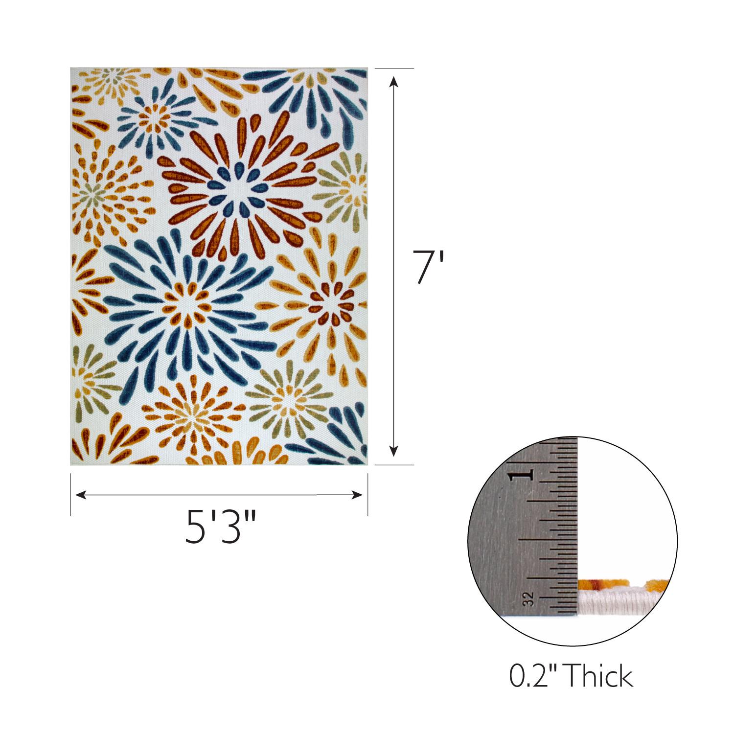 Beam Indoor Outdoor Rug 5 Foot 3 Inch By 7 Foot Rugs Flooring 
