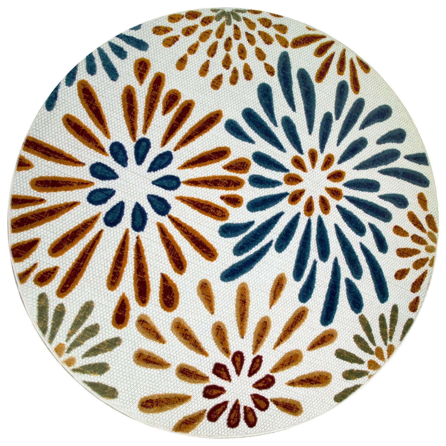 Beam Indoor Outdoor Rug 5 Foot 3 Inch Round Rugs Flooring Today s