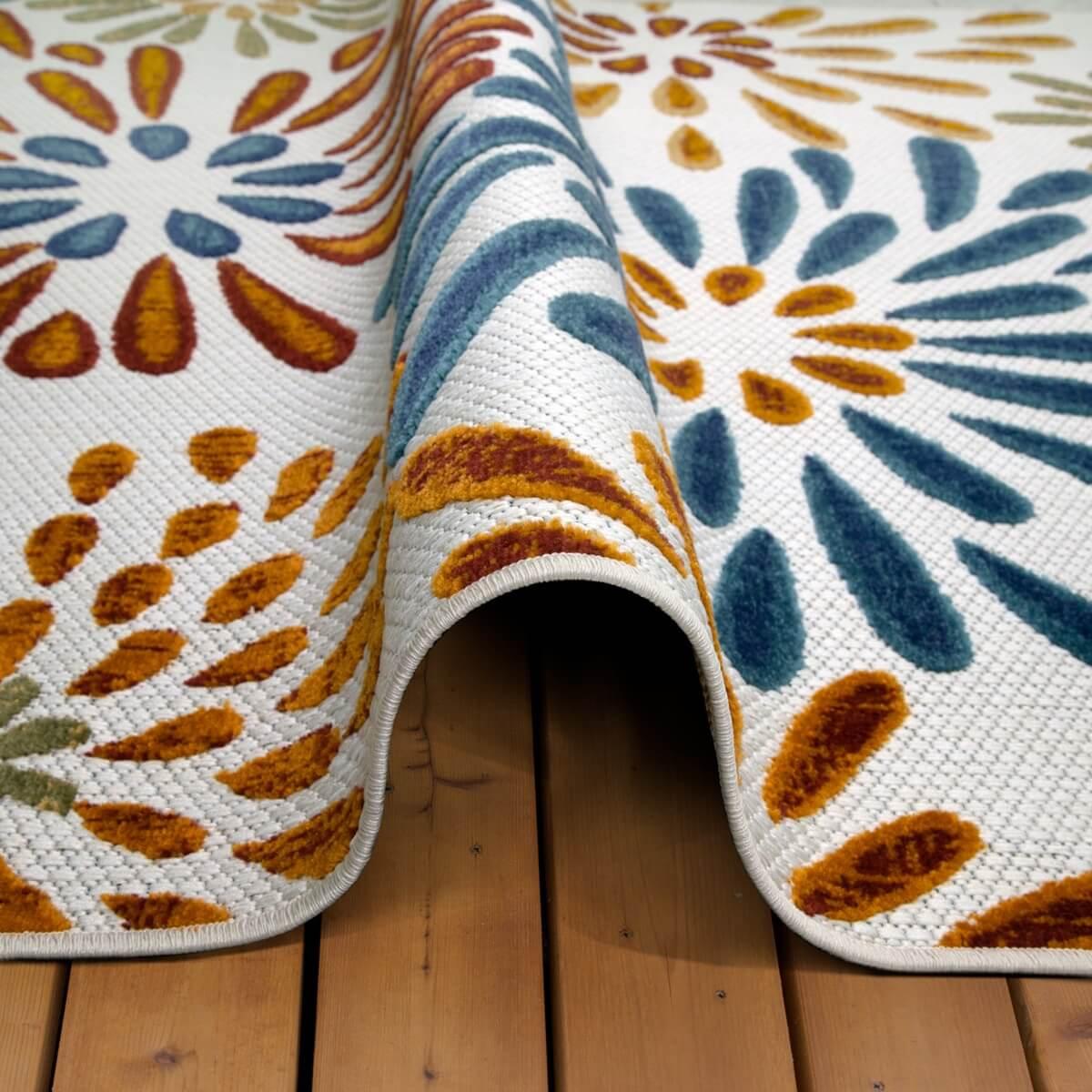Beam Indoor Outdoor Rug 5 Foot by 8 Foot and Rug Pad ǀ Rugs & Flooring ...