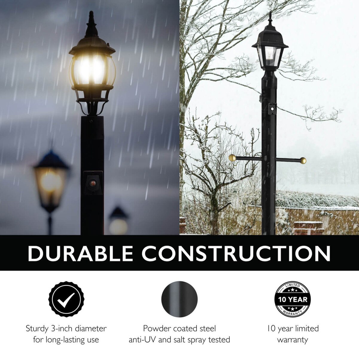 Black Lamp Post Cross Arm Photo Eye ǀ Outdoor & Garden ǀ Today's Design ...