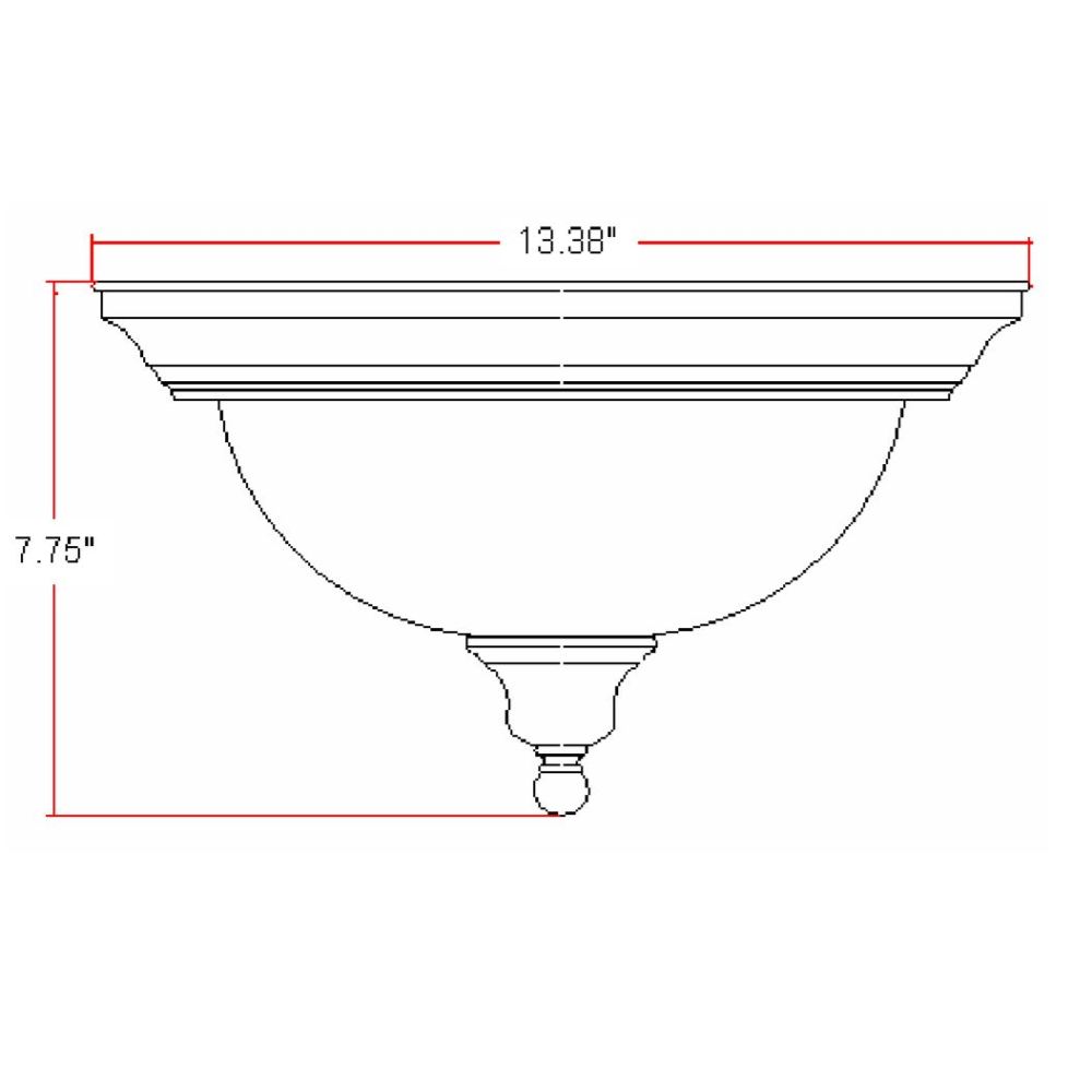 Bristol 2 Light Ceiling Mount Alabaster Replacement Light Shade ...