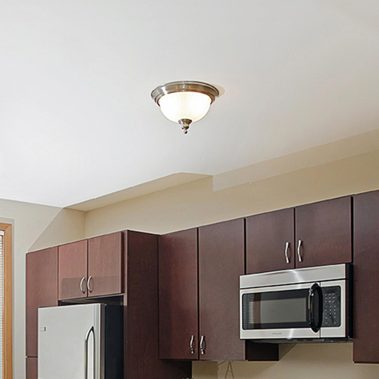 Bristol Satin Nickel 2 Light Ceiling Mount ǀ Lighting & Ceiling Fans ǀ ...