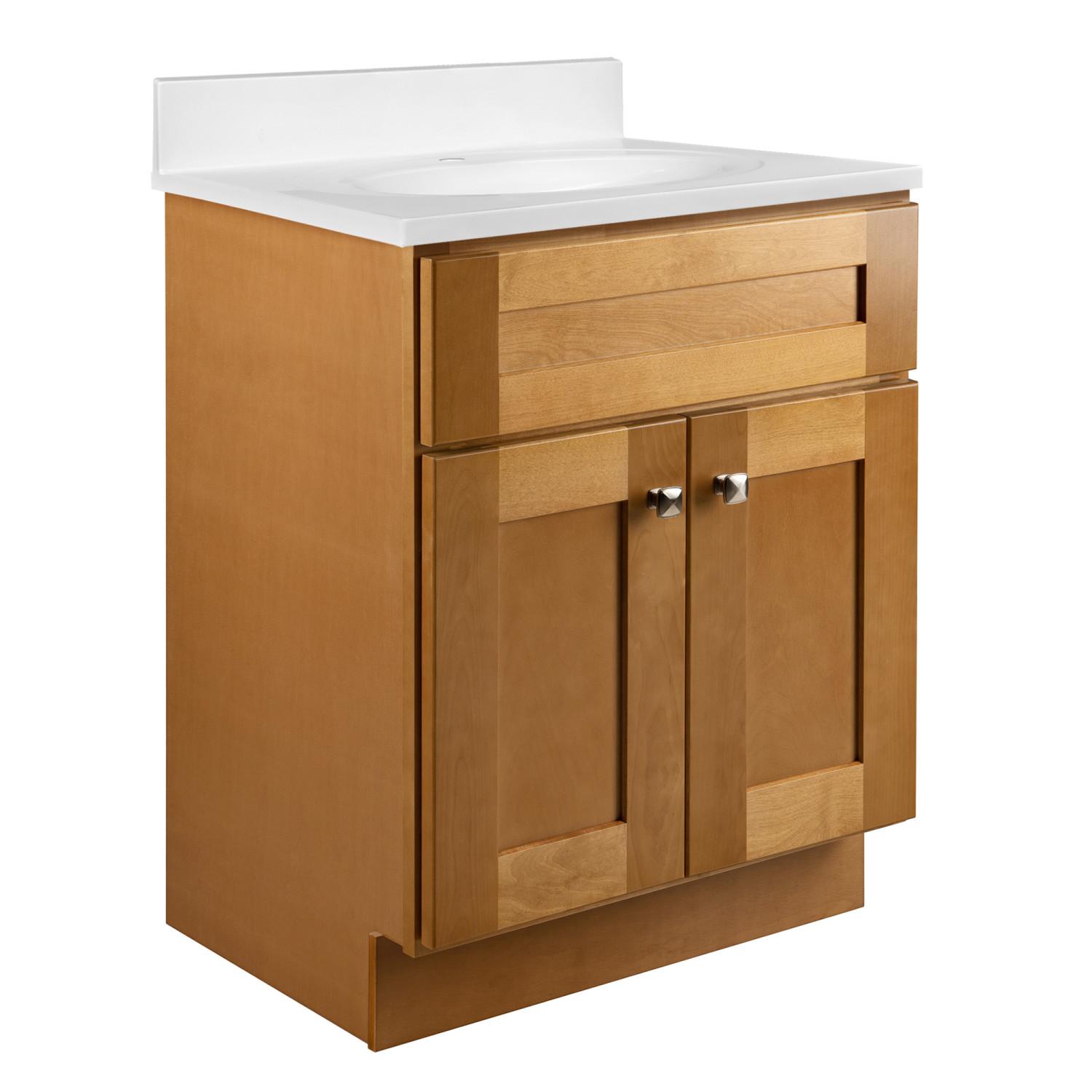 Brookings 24 by 18 Inch Modern Birch Bathroom Vanity Fully Assembled ǀ ...