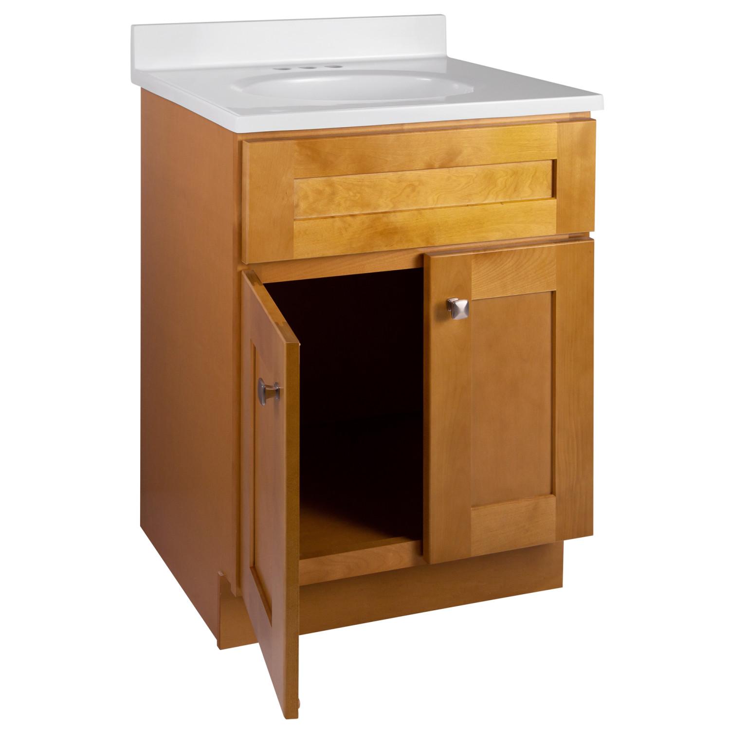 Brookings 25 Inch Marble White Modern Birch Vanity ǀ Bath ǀ Today's ...