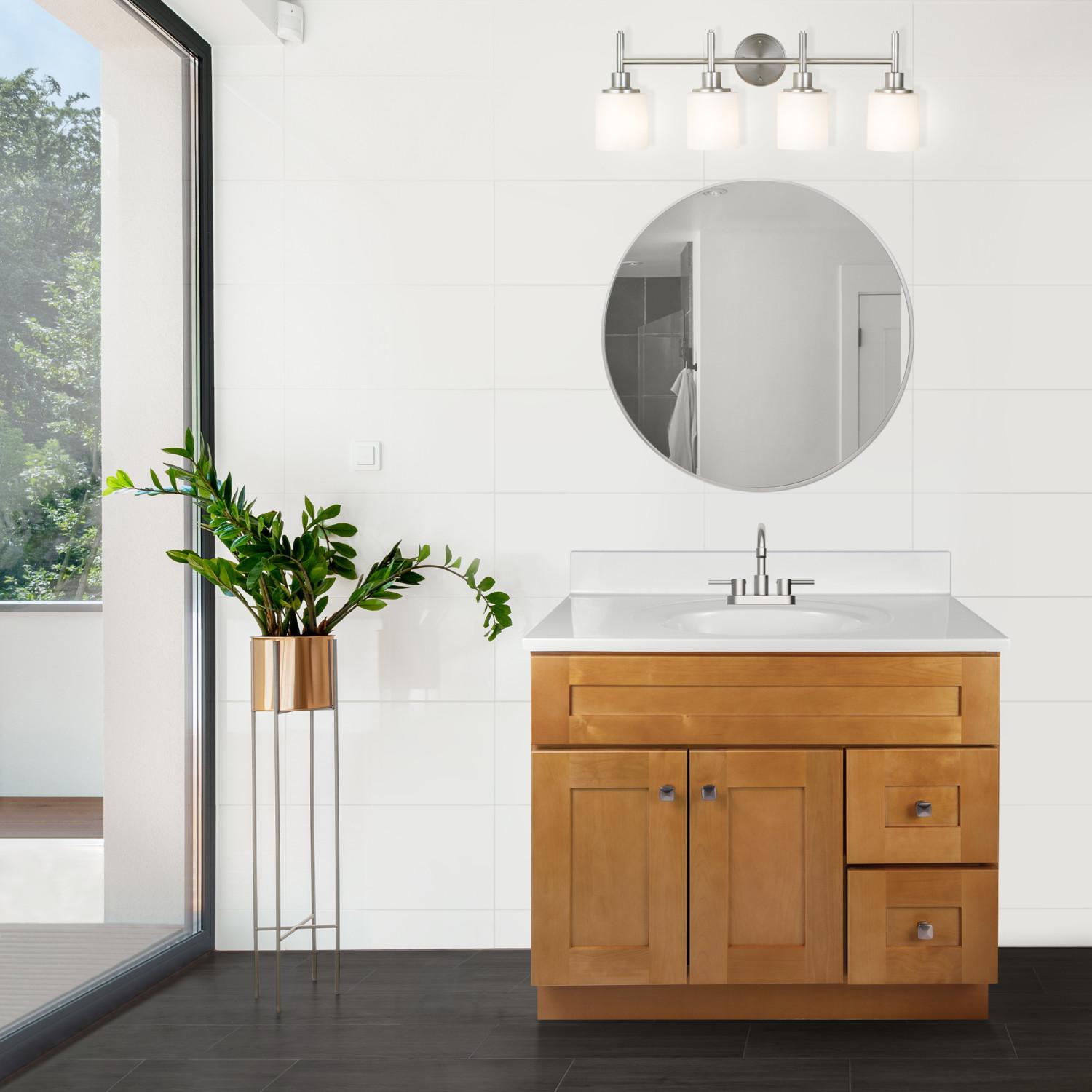 Brookings 37 Inch Solid White Modern Birch Vanity ǀ Bath ǀ Today's ...