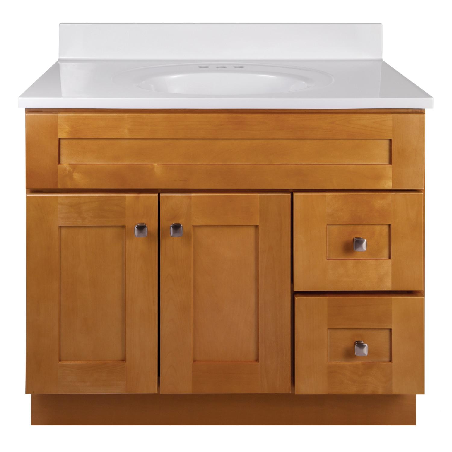 Brookings 37 Inch Solid White Modern Birch Vanity ǀ Bath ǀ Today's ...