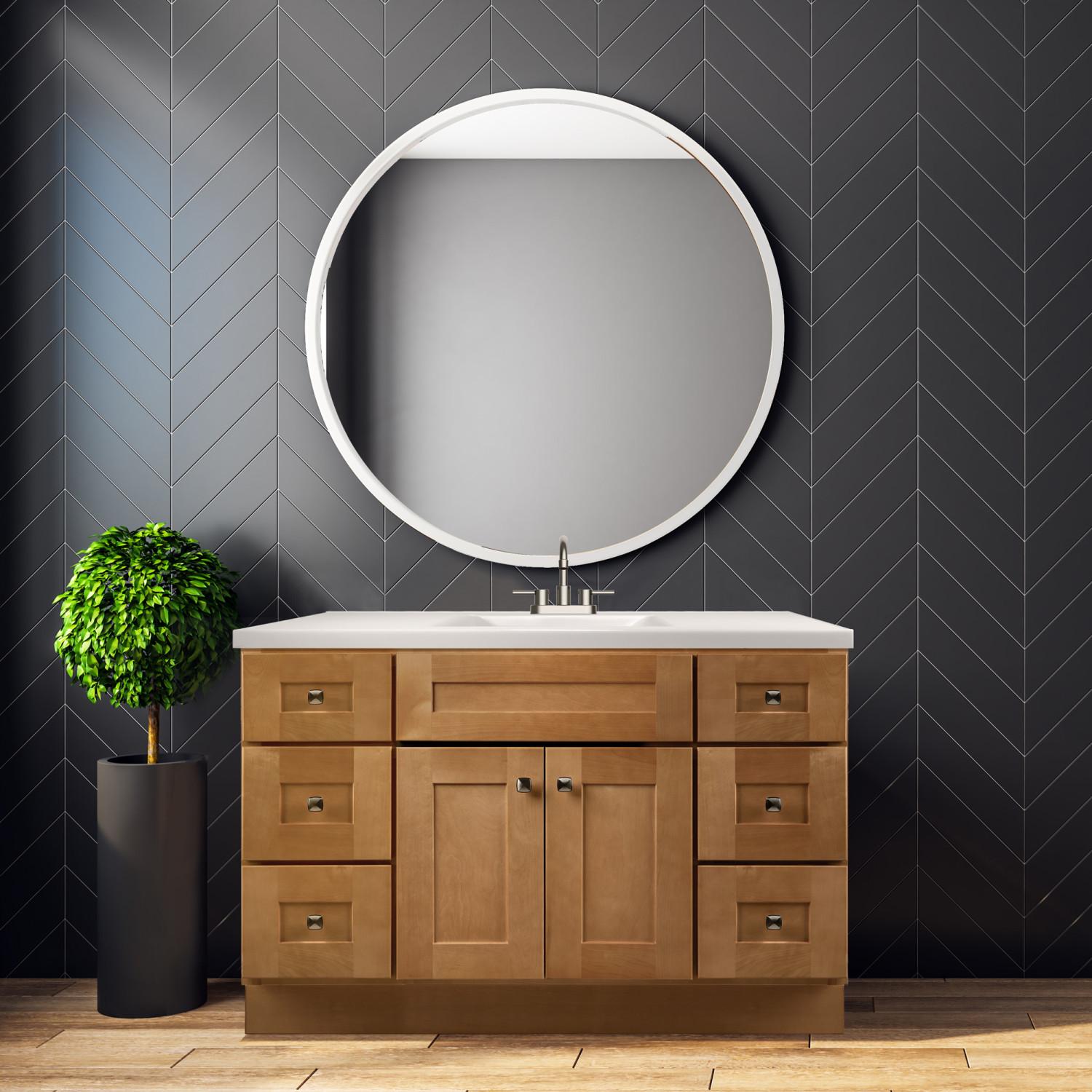 Brookings Vanity Fully Assembled Modern Birch 48 Inch ǀ Bath ǀ Today's ...
