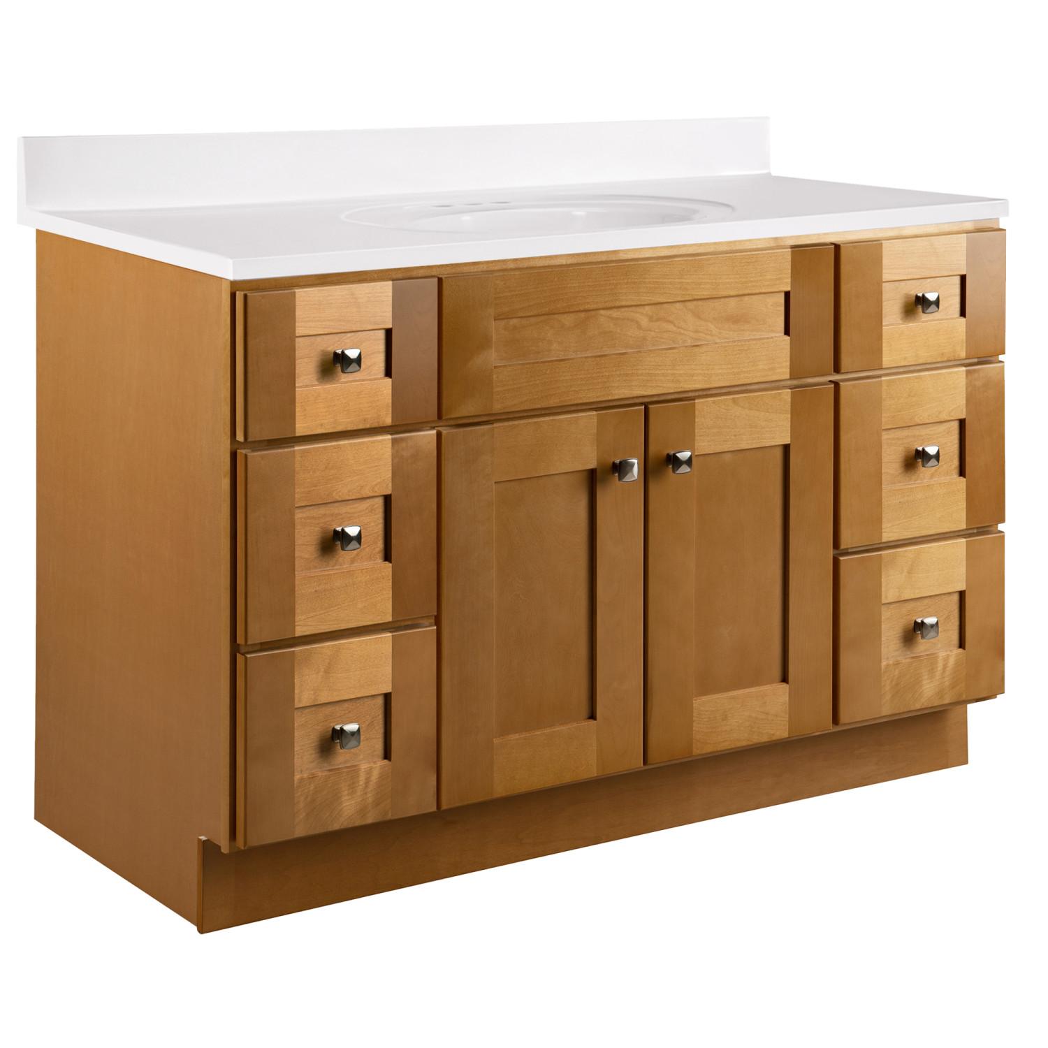 Brookings Vanity Fully Assembled Modern Birch 48 Inch ǀ Bath ǀ Today's ...