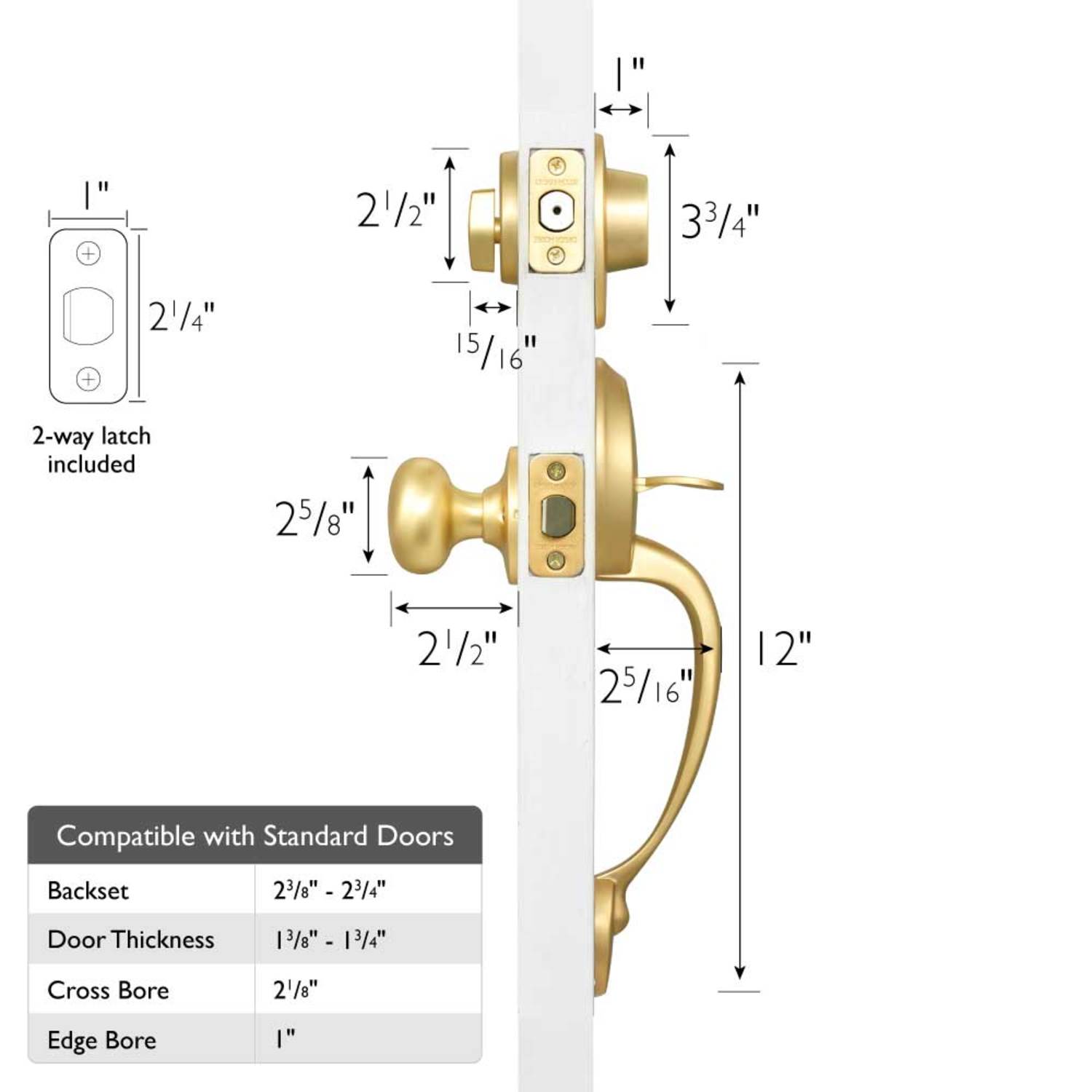 Cambridge Coventry Door Handleset with Lever ǀ Hardware & Locks ǀ Today ...