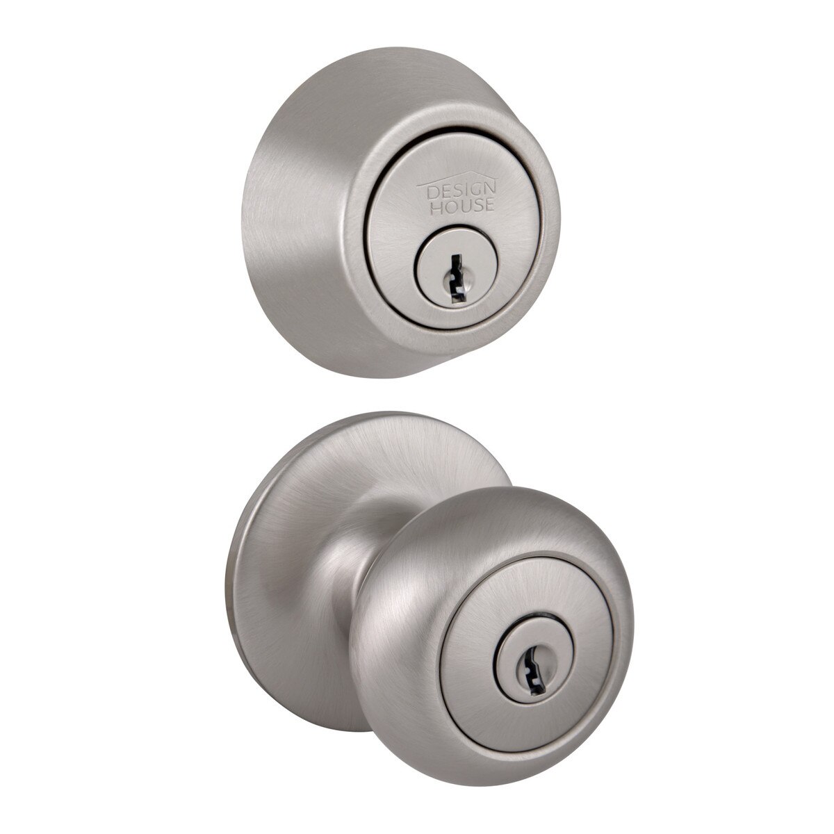 Cambridge Satin Nickel Knob and Deadbolt ǀ Hardware & Locks ǀ Today's ...