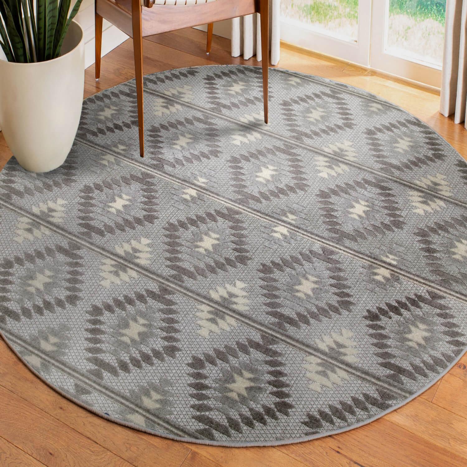 Cirrido Indoor Outdoor Rug 5 Foot 3 Inch Round ǀ Rugs & Flooring ǀ ...
