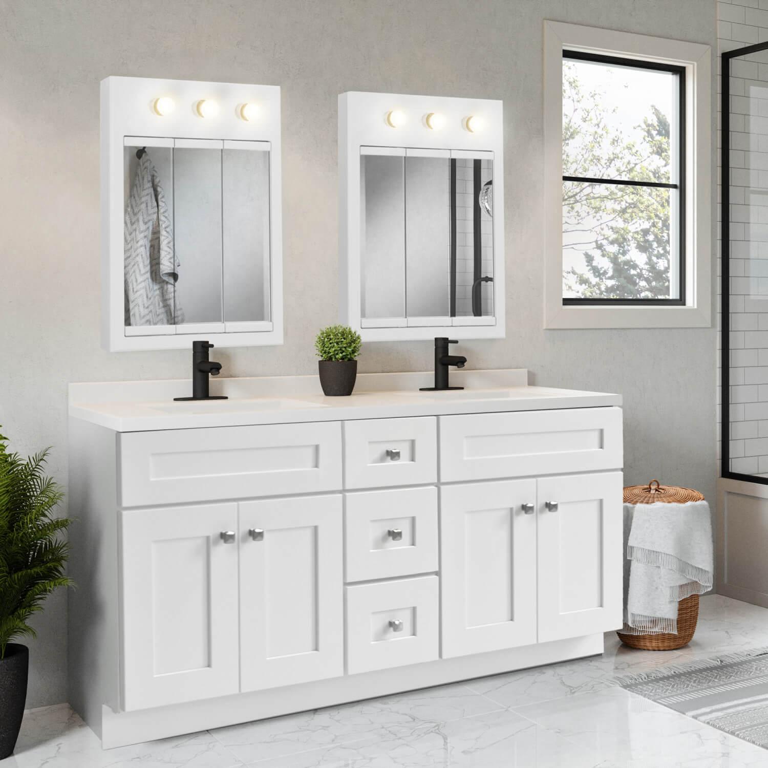 Concord 24 Inch Medicine Cabinet White Gloss | Bath | Today's Design House