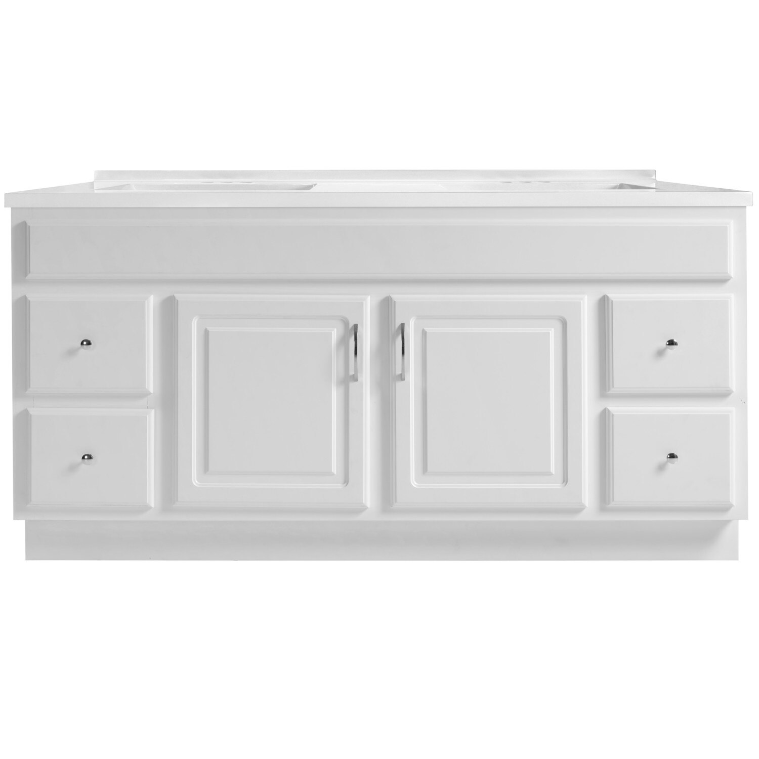 Concord 31 Inch Vanity White on White Marble Top Centerset and White ...