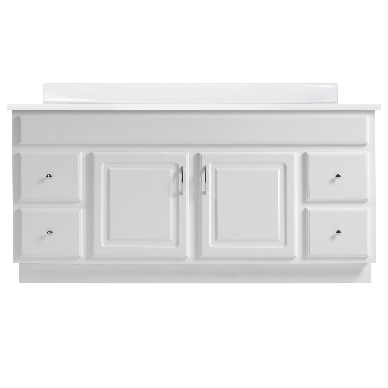 Concord 61 Inch Vanity White on White Marble Top Widespread Oval Bowls ...