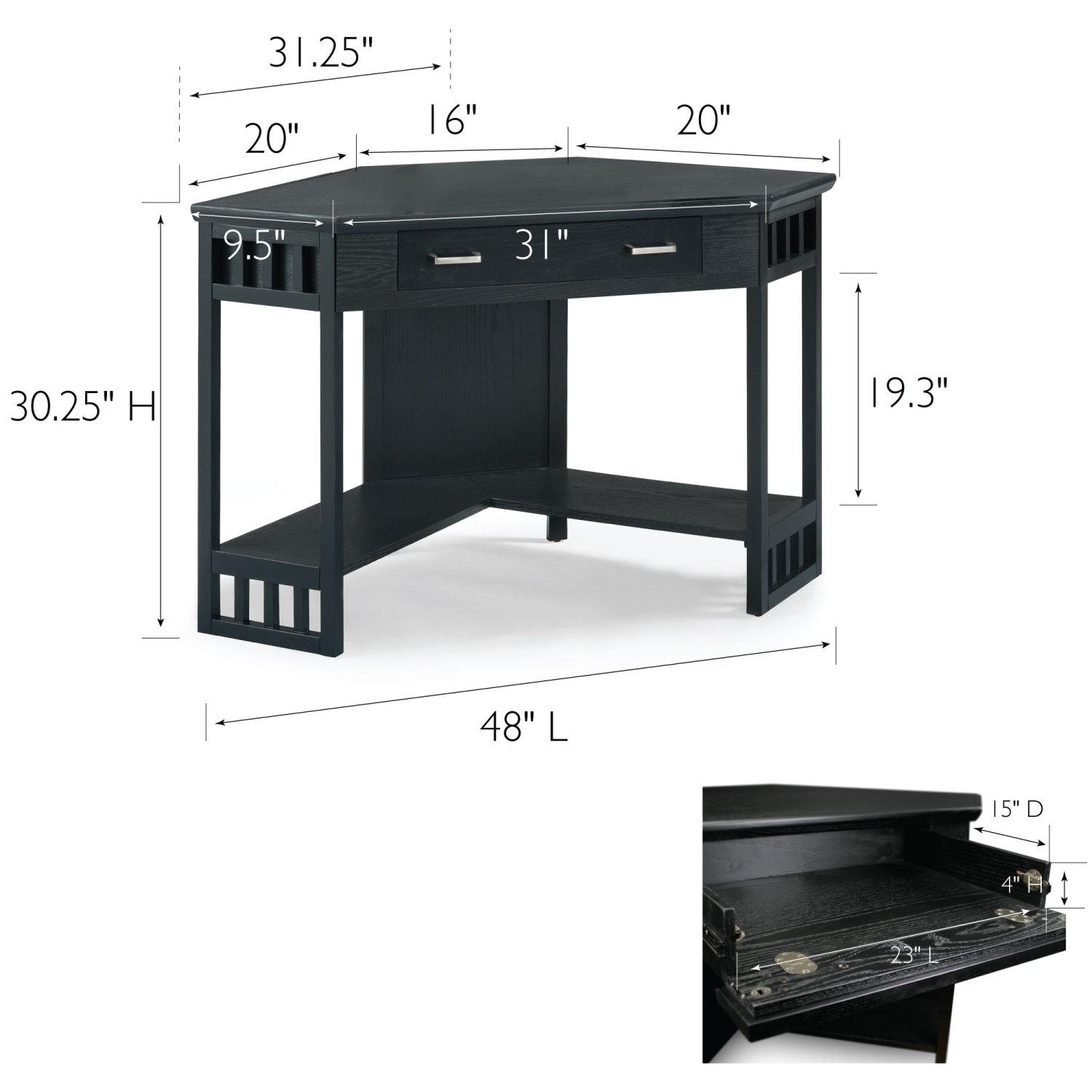 Black computer corner desk store