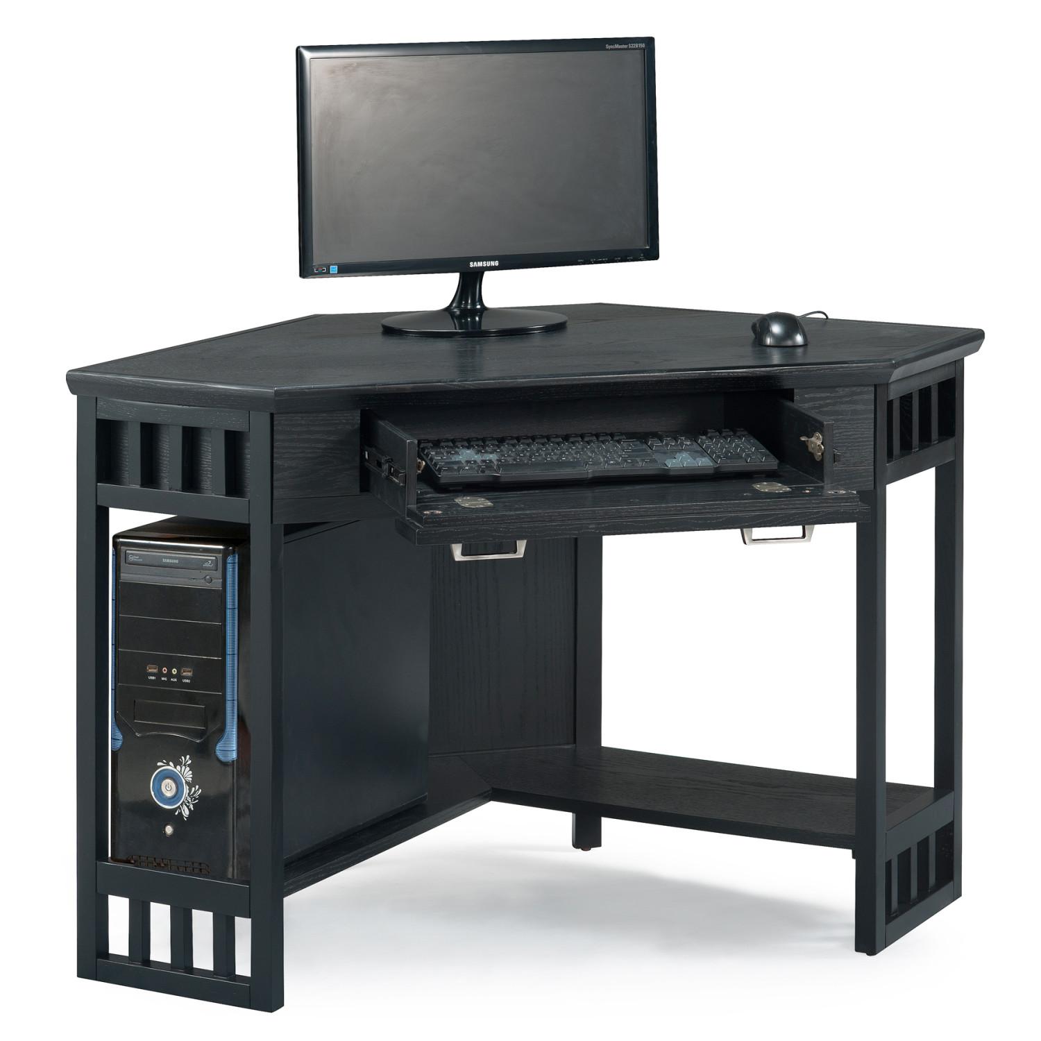 Leick Furniture Corner Computer Desk Black