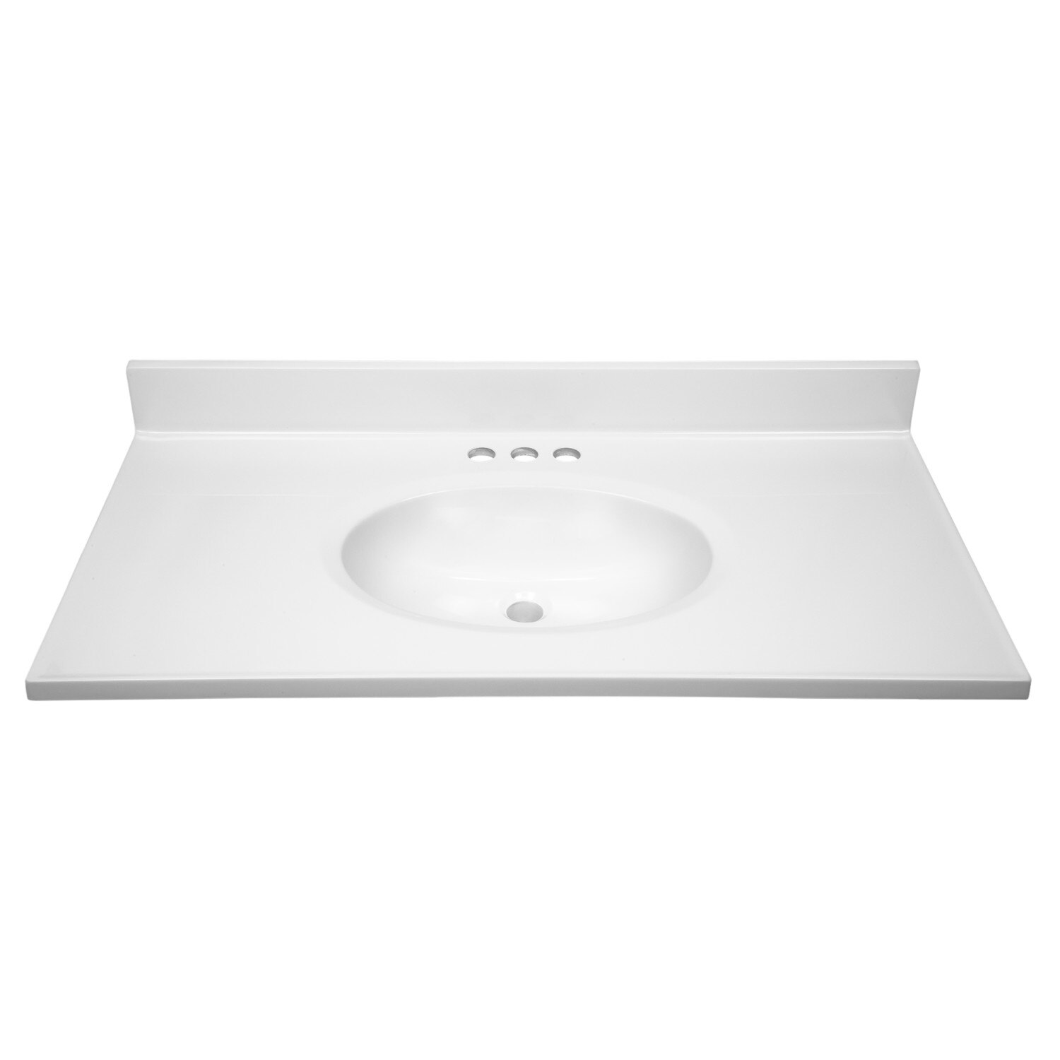 Vanity Top Cultured Marble White 37 Inch | Bath | Today's Design House