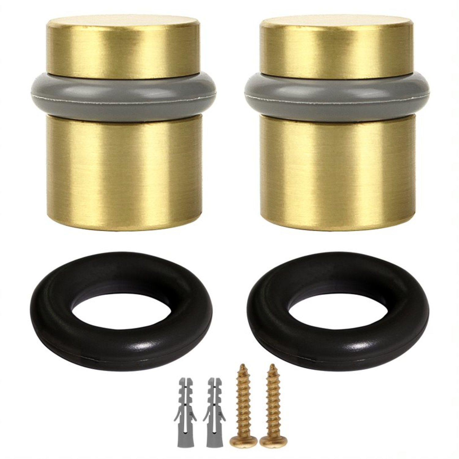 Cylindrical Stop Satin Brass 2 Pack | Hardware & Locks | Today's Design ...