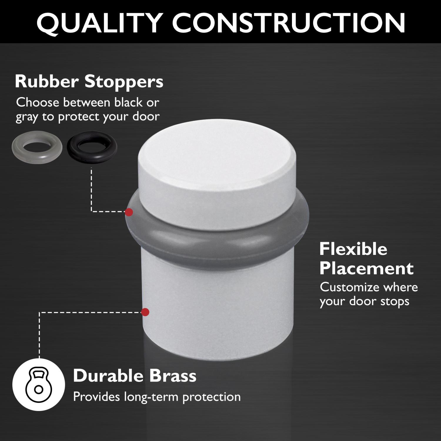 Cylindrical Stop White 2 Pack | Hardware & Locks | Today's Design House