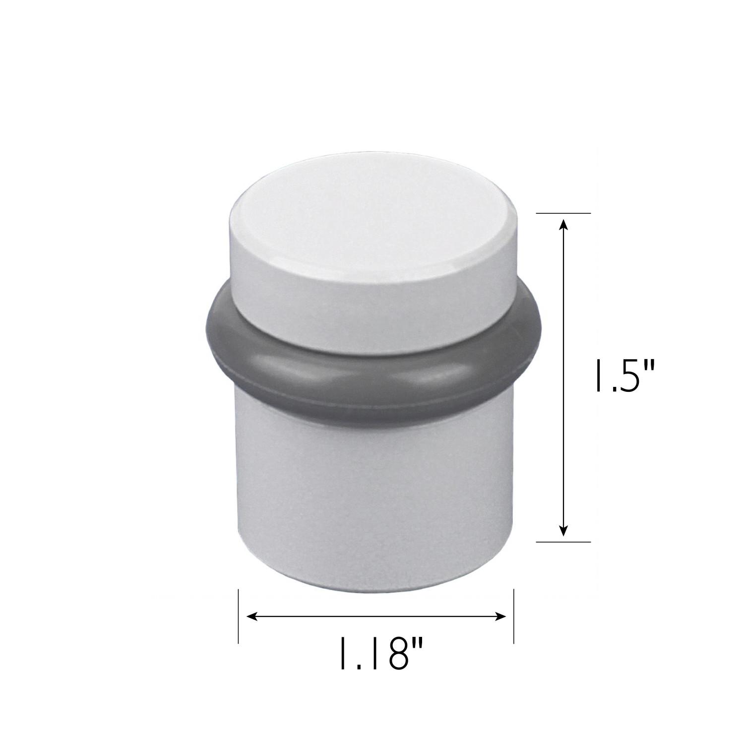 Cylindrical Stop White 2 Pack | Hardware & Locks | Today's Design House