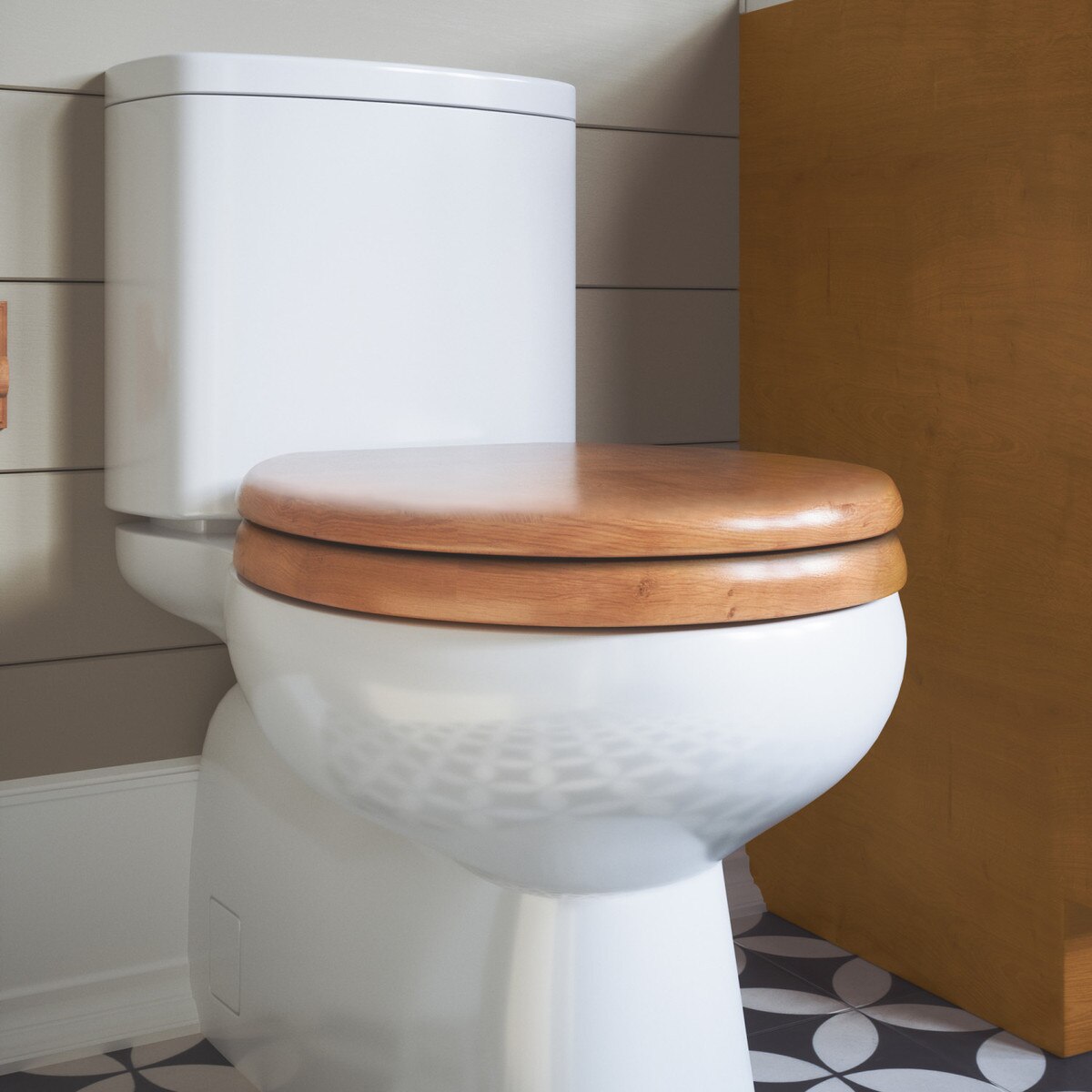 Dalton Round Toilet Seat Honey Oak | Bath | Today's Design House