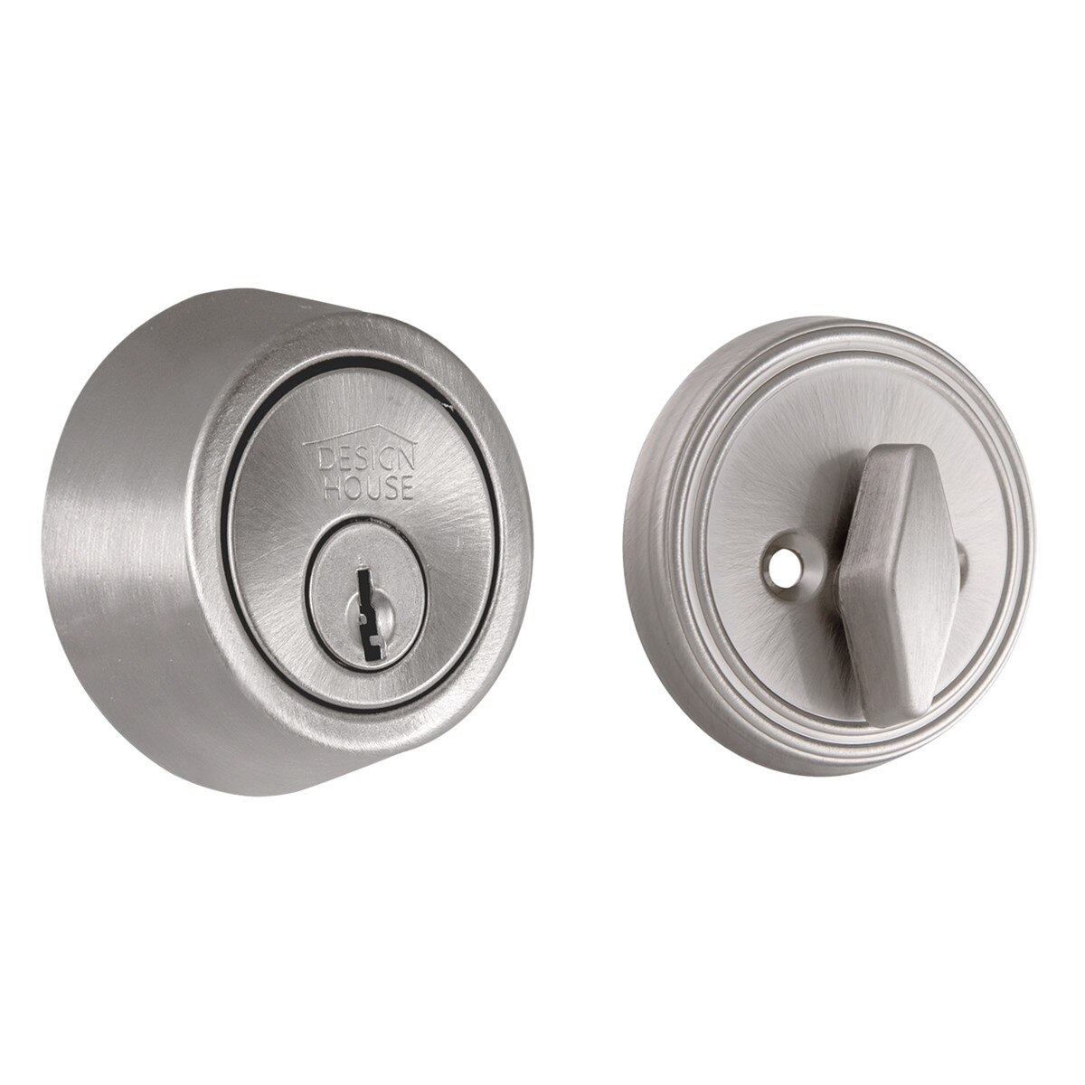 Deadbolt Single Cylinder Two Way Satin Nickel | Hardware & Locks ...