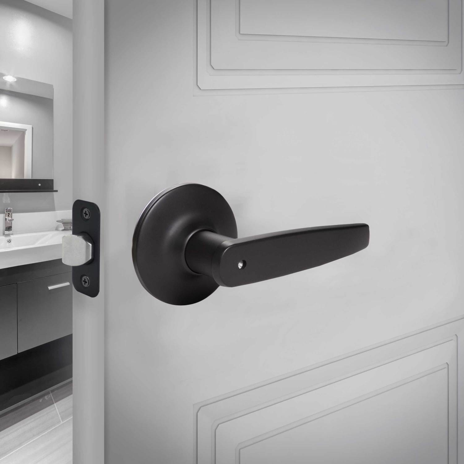 Delavan Privacy Door Lever Matte Black ǀ Hardware & Locks ǀ Today's ...