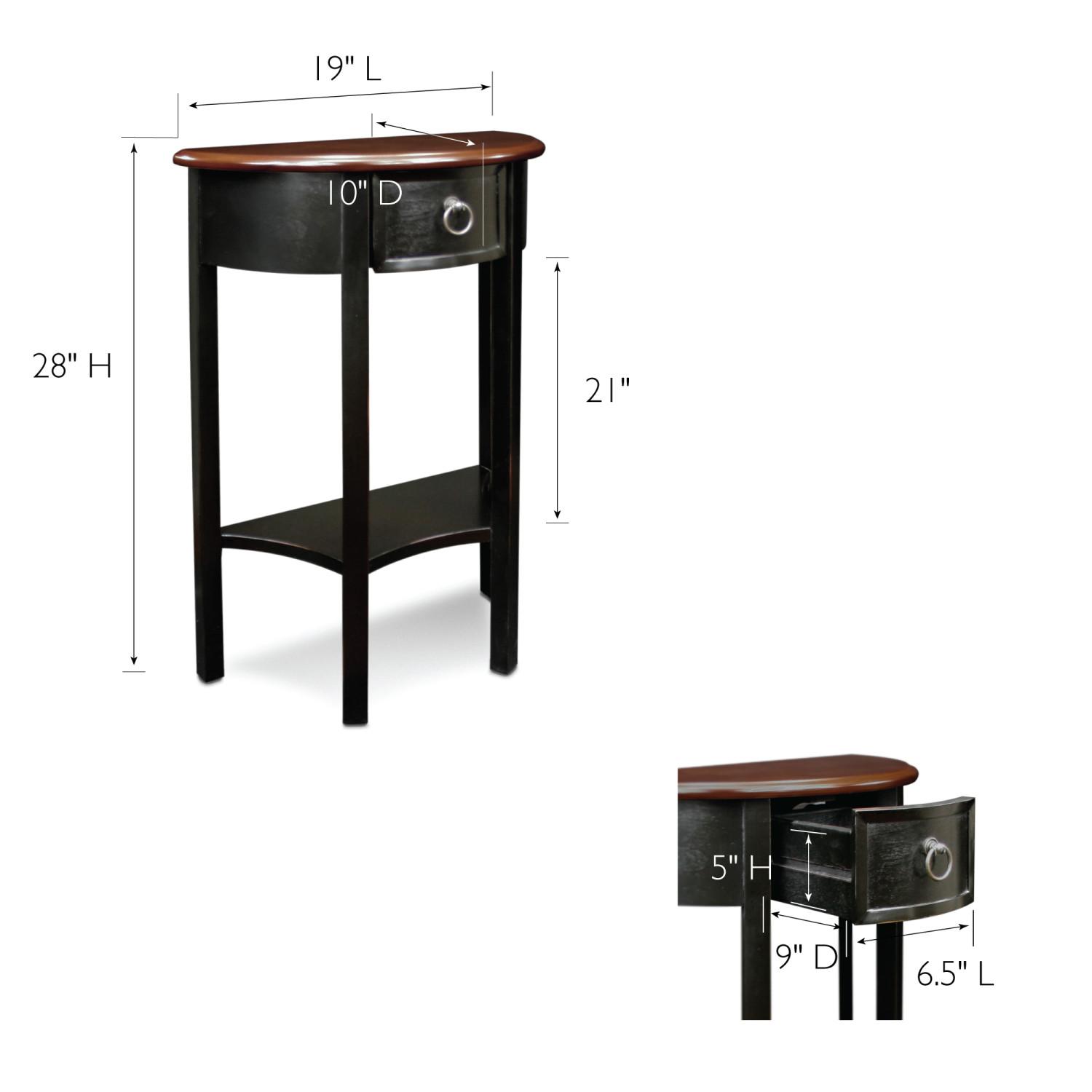 Leick Home Demilune Hall Stand Black ǀ Furniture ǀ Today's Design House