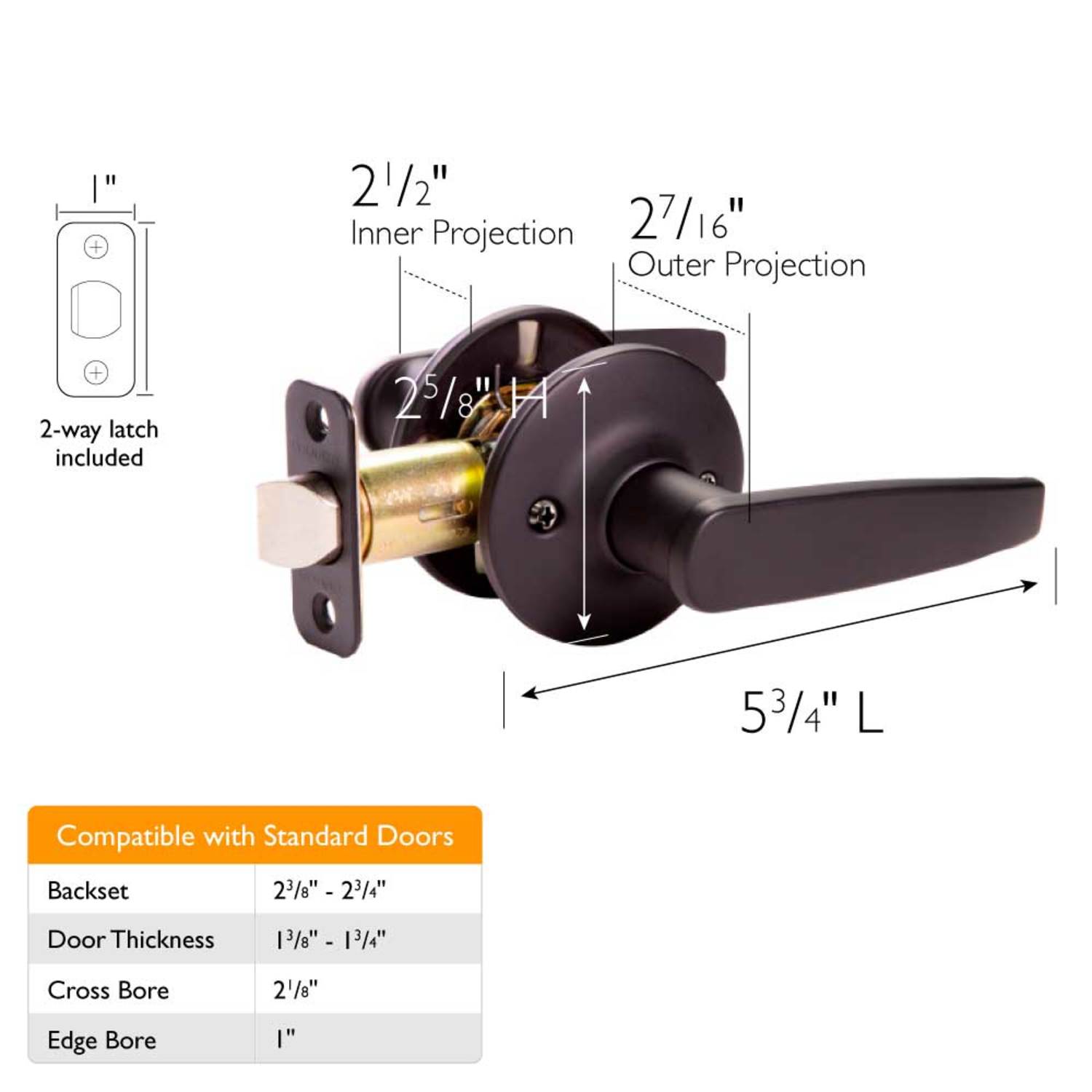Devalan Keyed Entry Door Lever Matte Black ǀ Hardware & Locks ǀ Today's ...