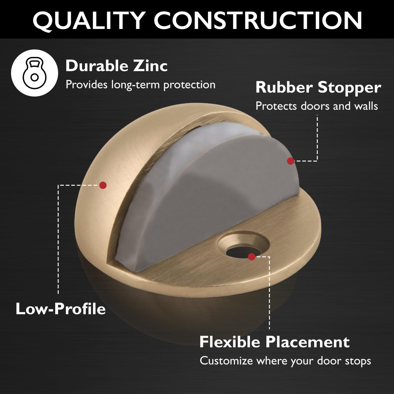 Dome Door Stop Satin Brass 10 Pack ǀ Hardware & Locks ǀ Today's Design ...