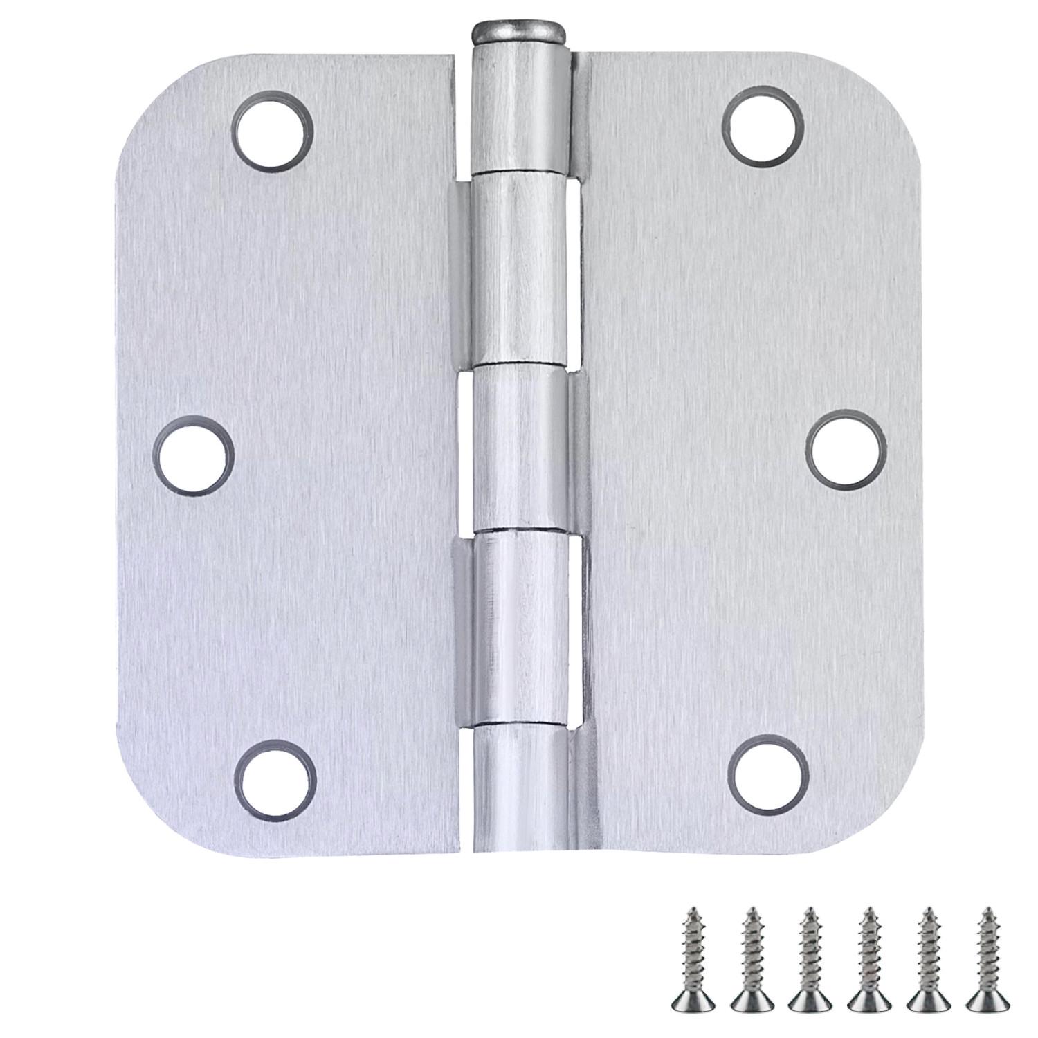Door Hinge Brushed Chrome 3.5 Inch 9 Pack ǀ Hardware & Locks ǀ Today's ...