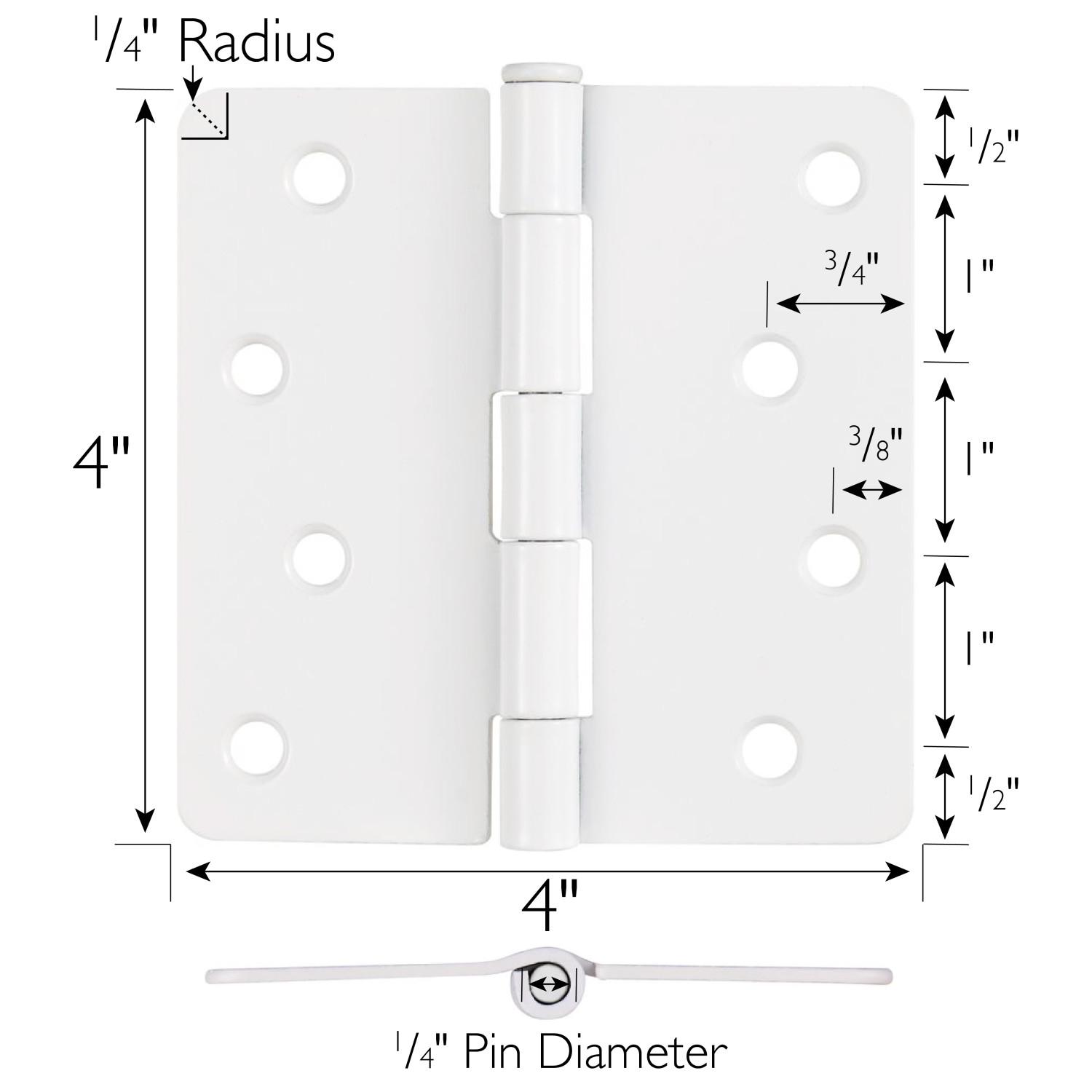 Door Hinge Painted White 4 Inch 6 Pack ǀ Hardware & Locks ǀ Today's ...