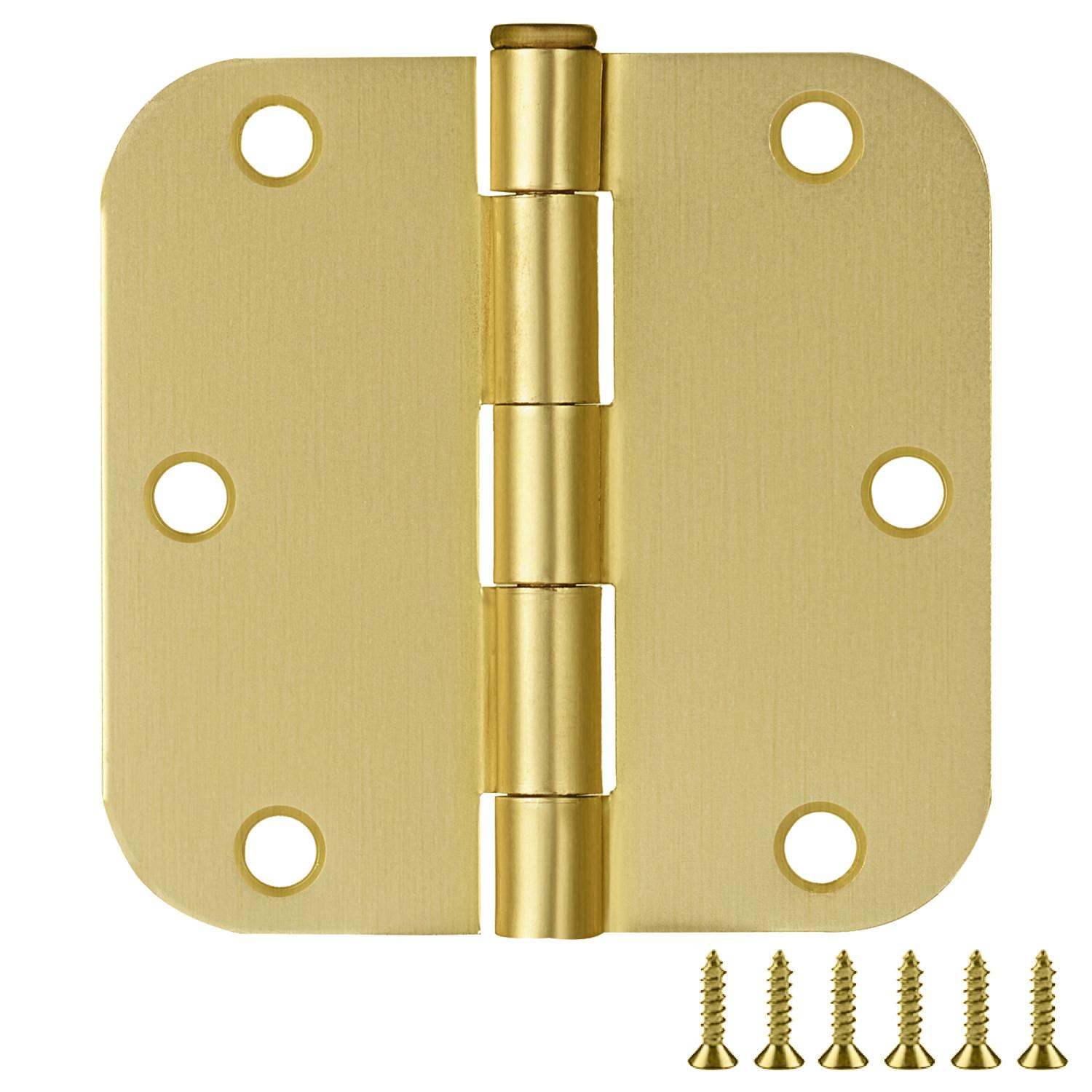 Door Hinge Satin Brass 3.5 Inch 6 Pack ǀ Hardware & Locks ǀ Today's ...