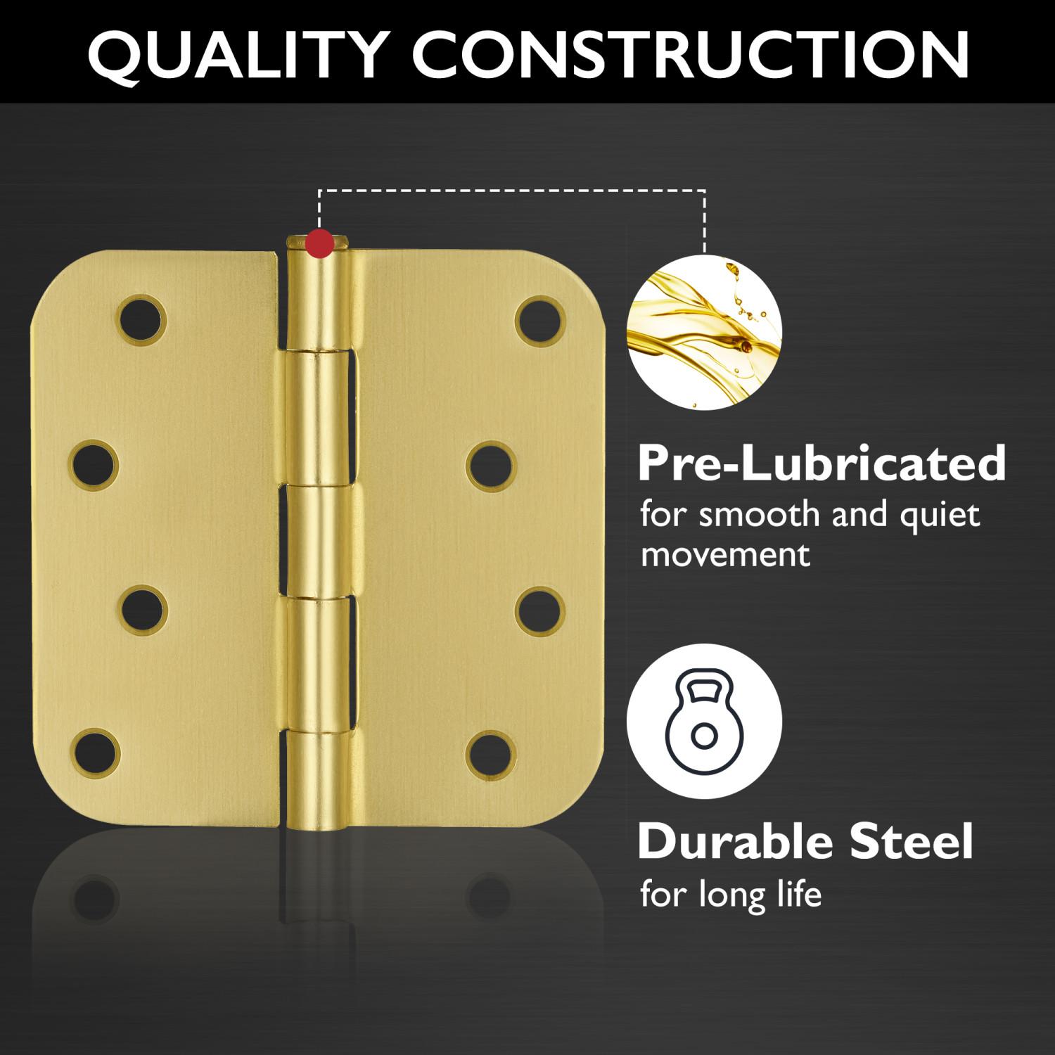 Door Hinge Satin Brass 4 Inch 6 Pack ǀ Hardware & Locks ǀ Today's ...