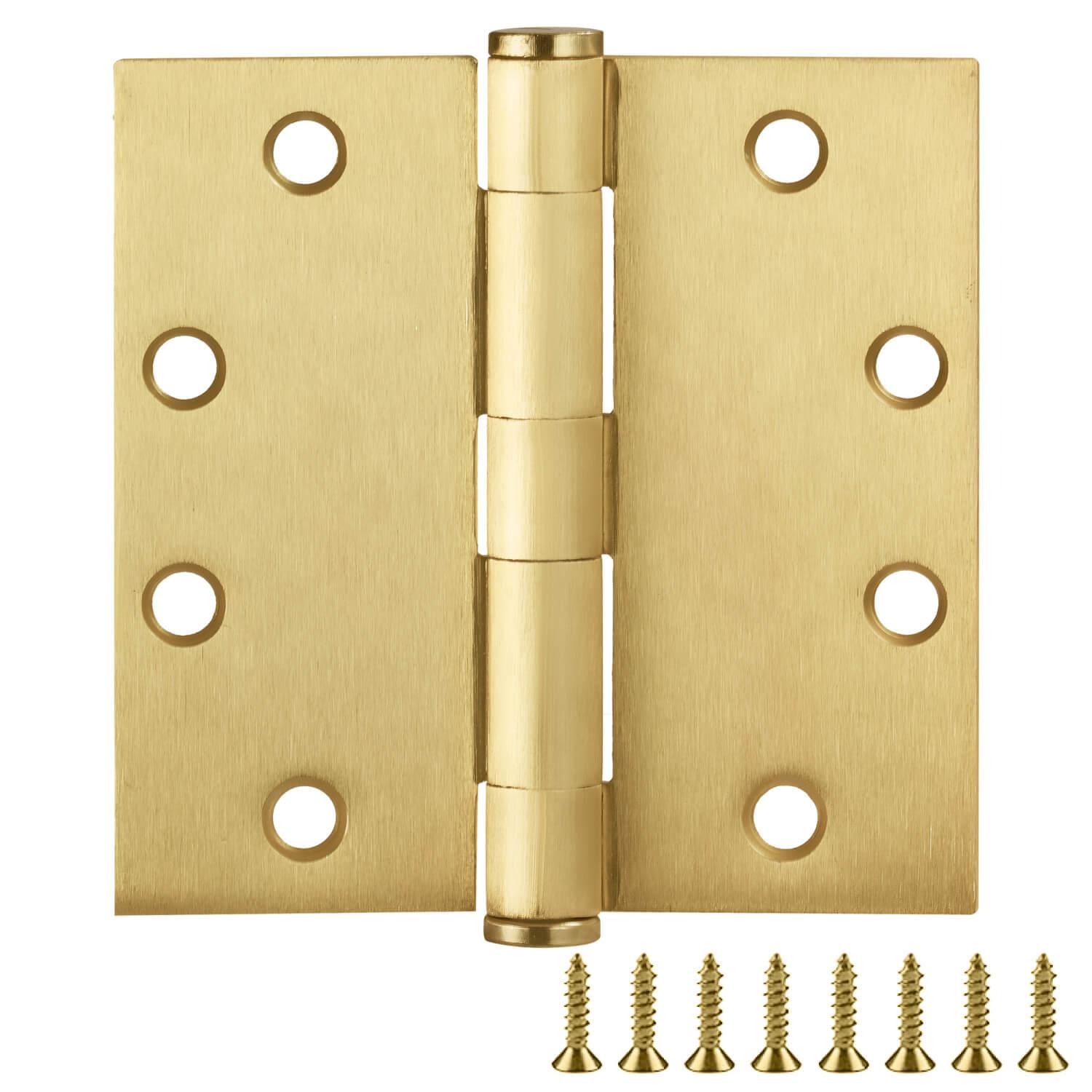 Door Hinge Satin Brass 4.5 Inch 9 Pack ǀ Hardware & Locks ǀ Today's Design House