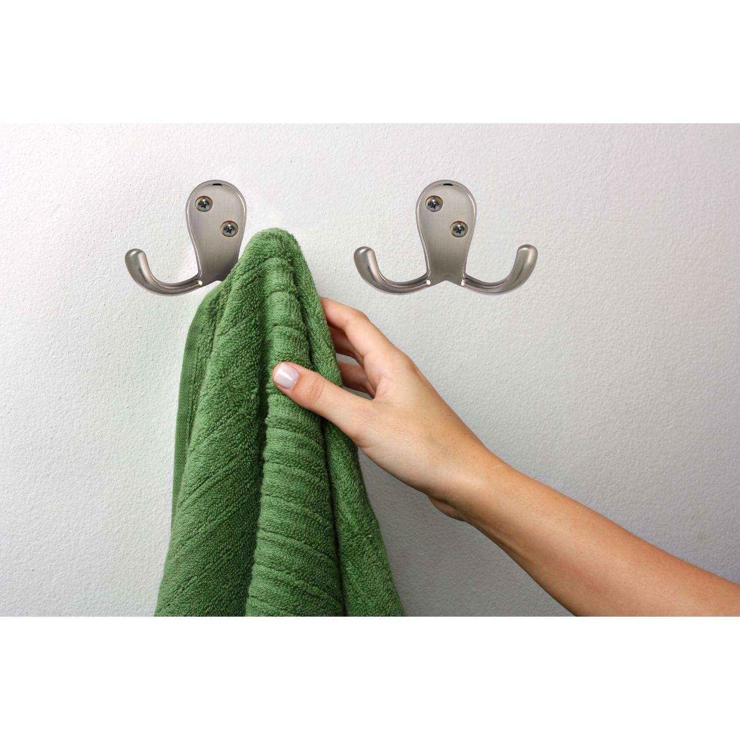 Double Hook Satin Nickel 5 Pack ǀ Hardware & Locks ǀ Today's Design House