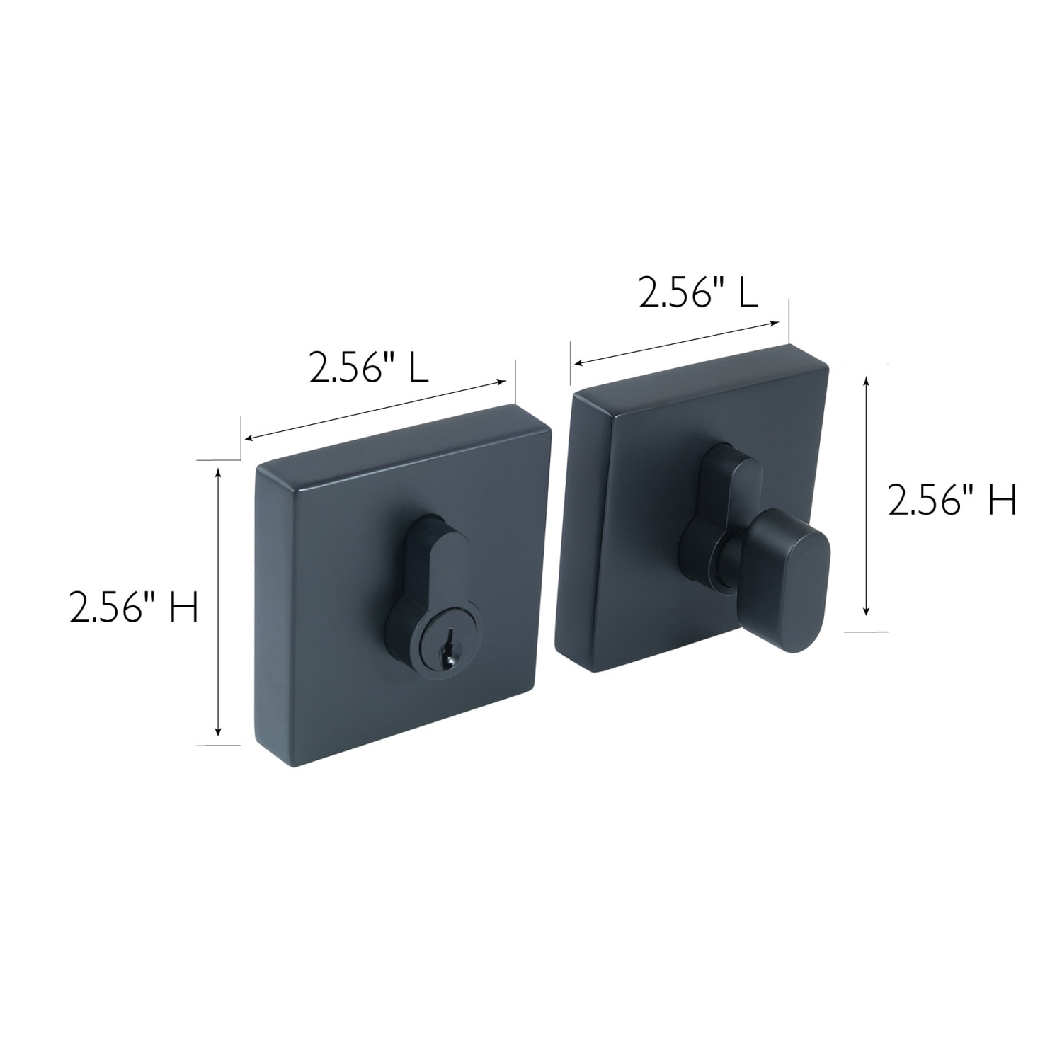 Emblem Single Cylinder Square Deadbolt Matte Black ǀ Hardware & Locks ǀ ...