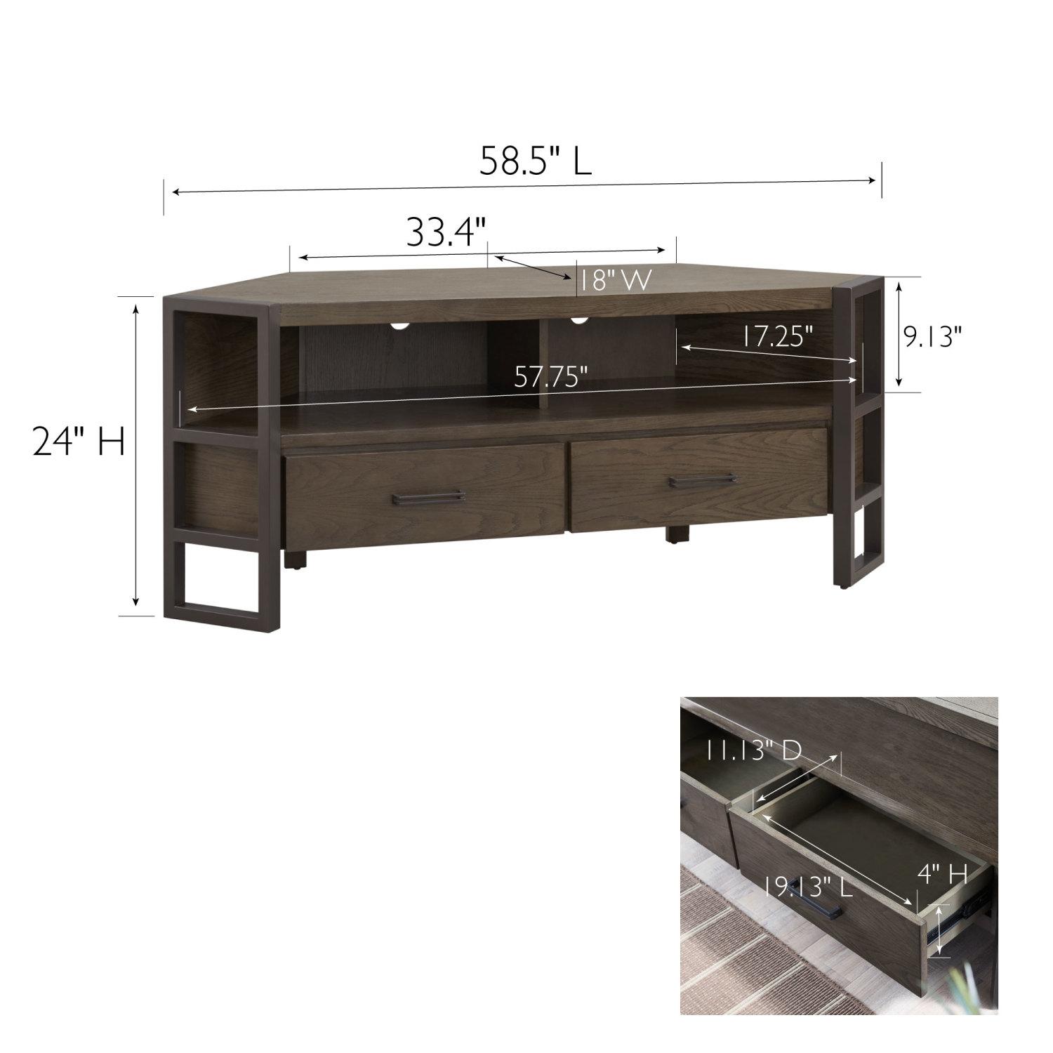 Ender Gunmetal Gray 57 Inch TV Stand ǀ Furniture ǀ Today's Design House
