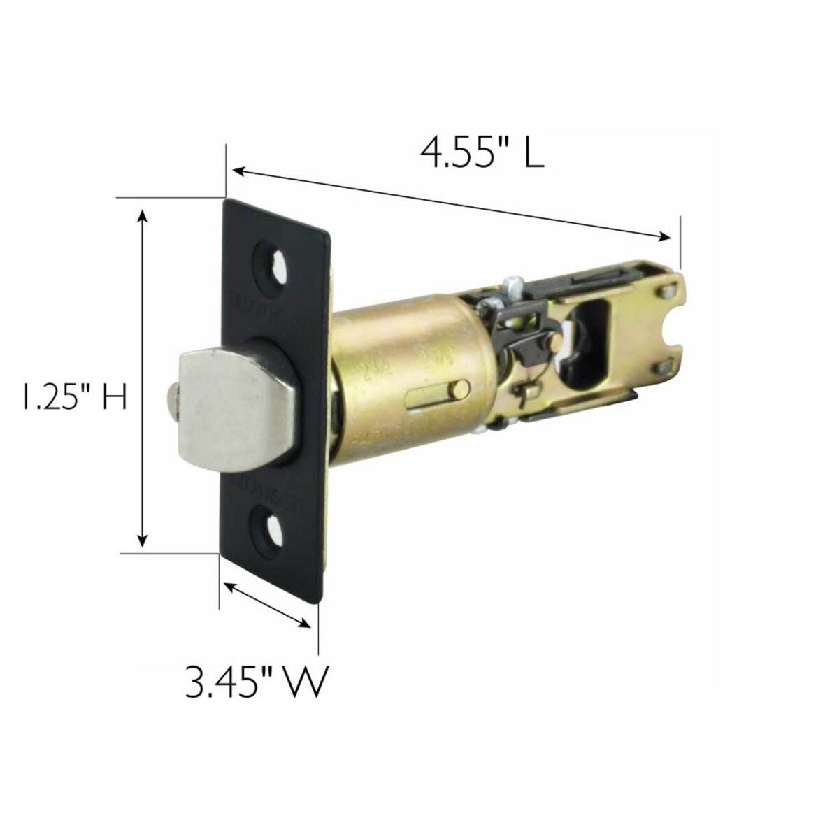 2-Way Replacement Entry Latch Square Corner Matte Black ǀ Hardware ...