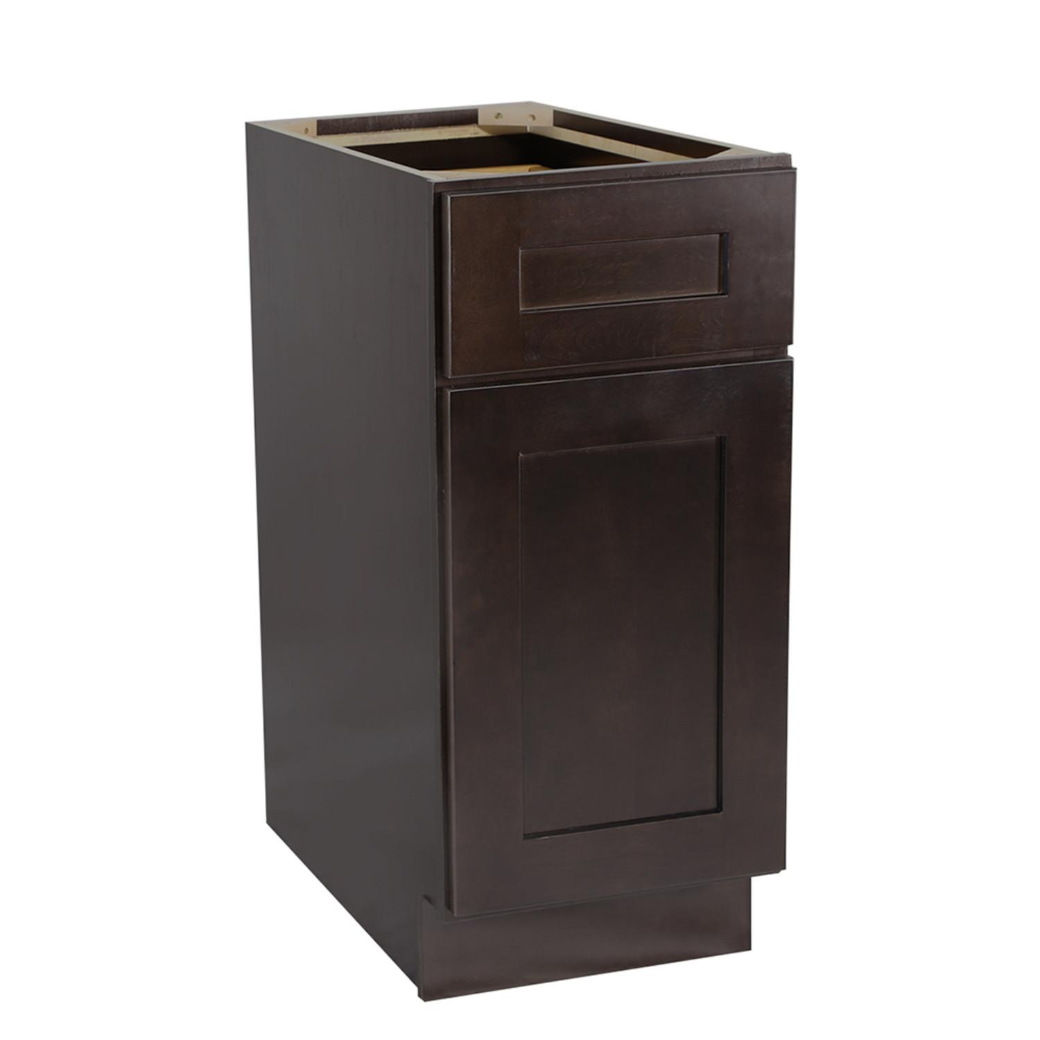Fully Assembled Base Cabinet in Espresso 9 Inch by 34.5 Inch by 24 Inch ...