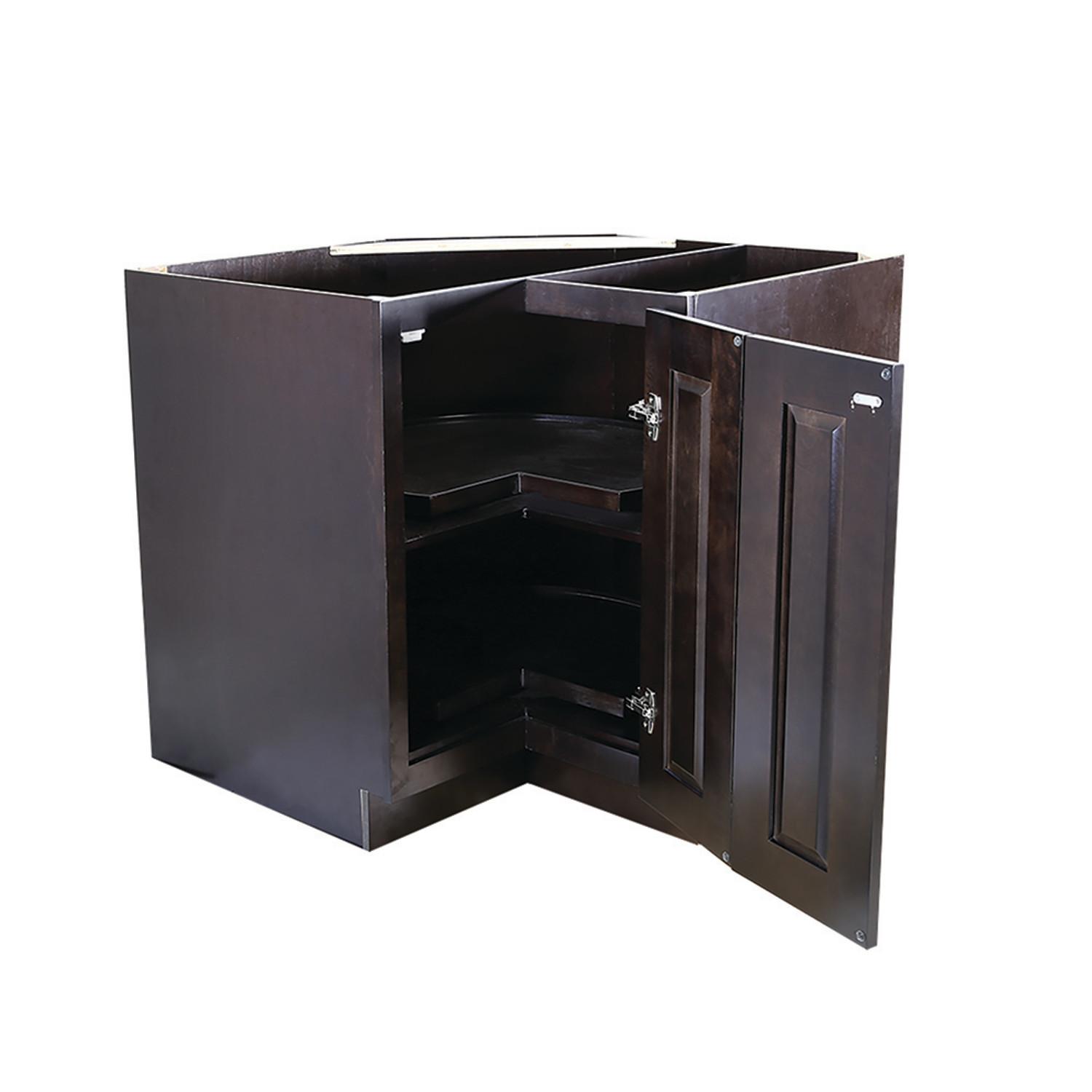 Design House 620302 36 in. Brookings Fully Assembled Kitchen Lazy Susan Cabinet Espresso
