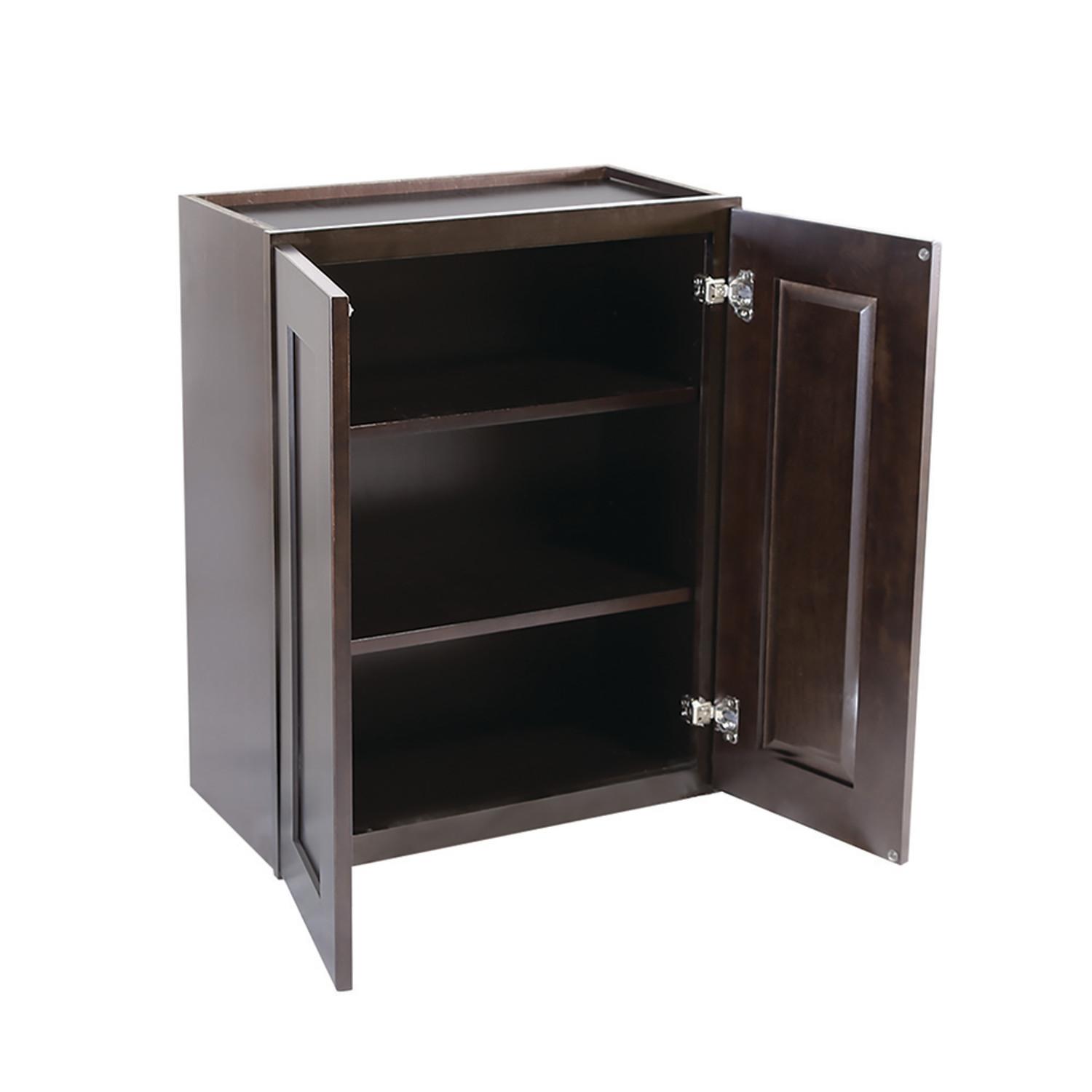 Fully Assembled Wall Cabinet in Espresso 24 Inch by 30 Inch by 12 Inch ...