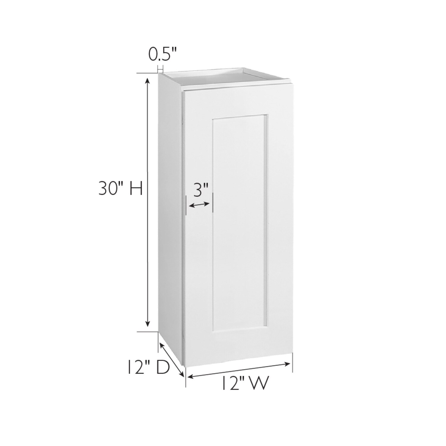 Fully Assembled Wall Cabinet in White 12 Inch by 30 Inch by 12 Inch ǀ ...
