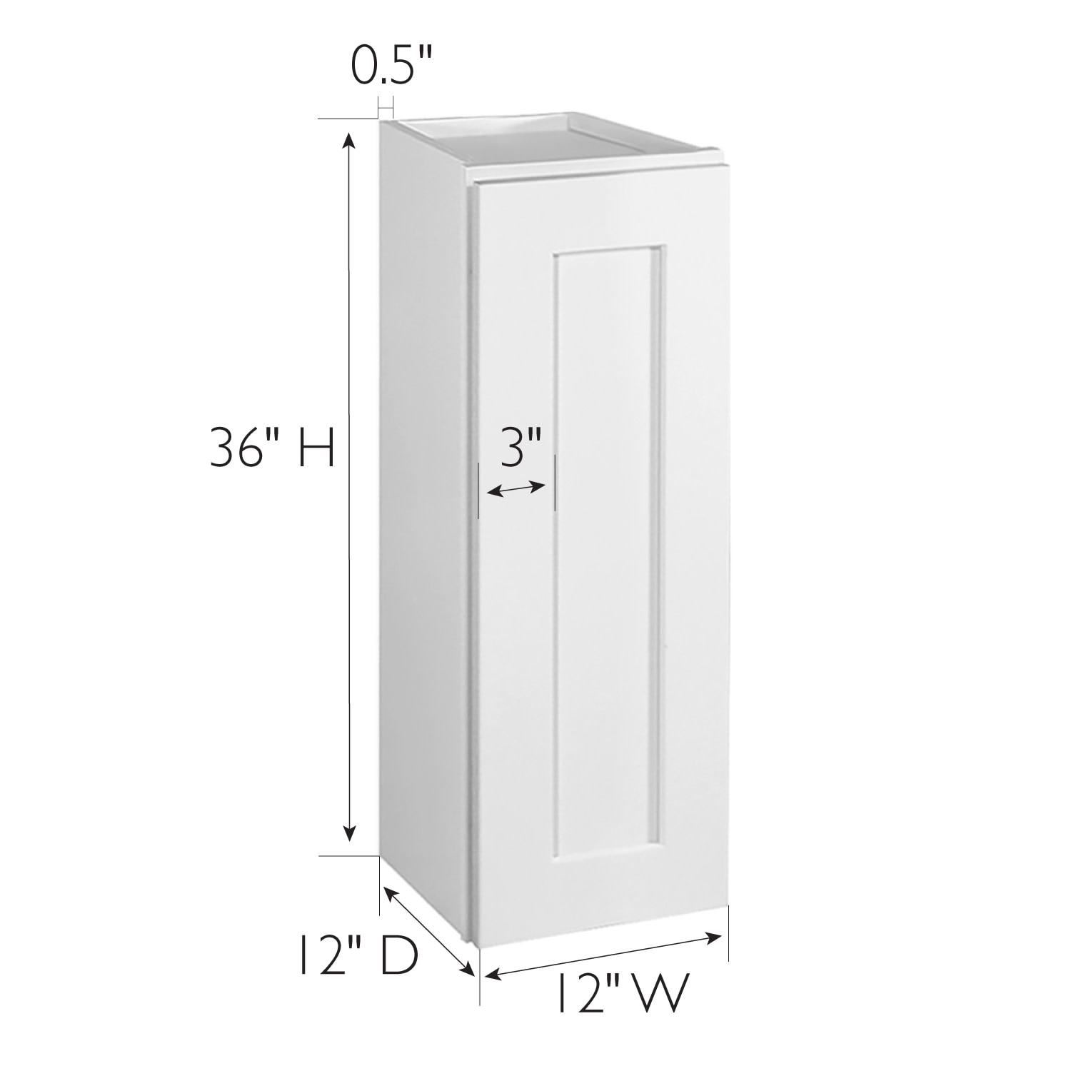 Fully Assembled Wall Cabinet in White 12 Inch by 36 Inch by 12 Inch ǀ ...