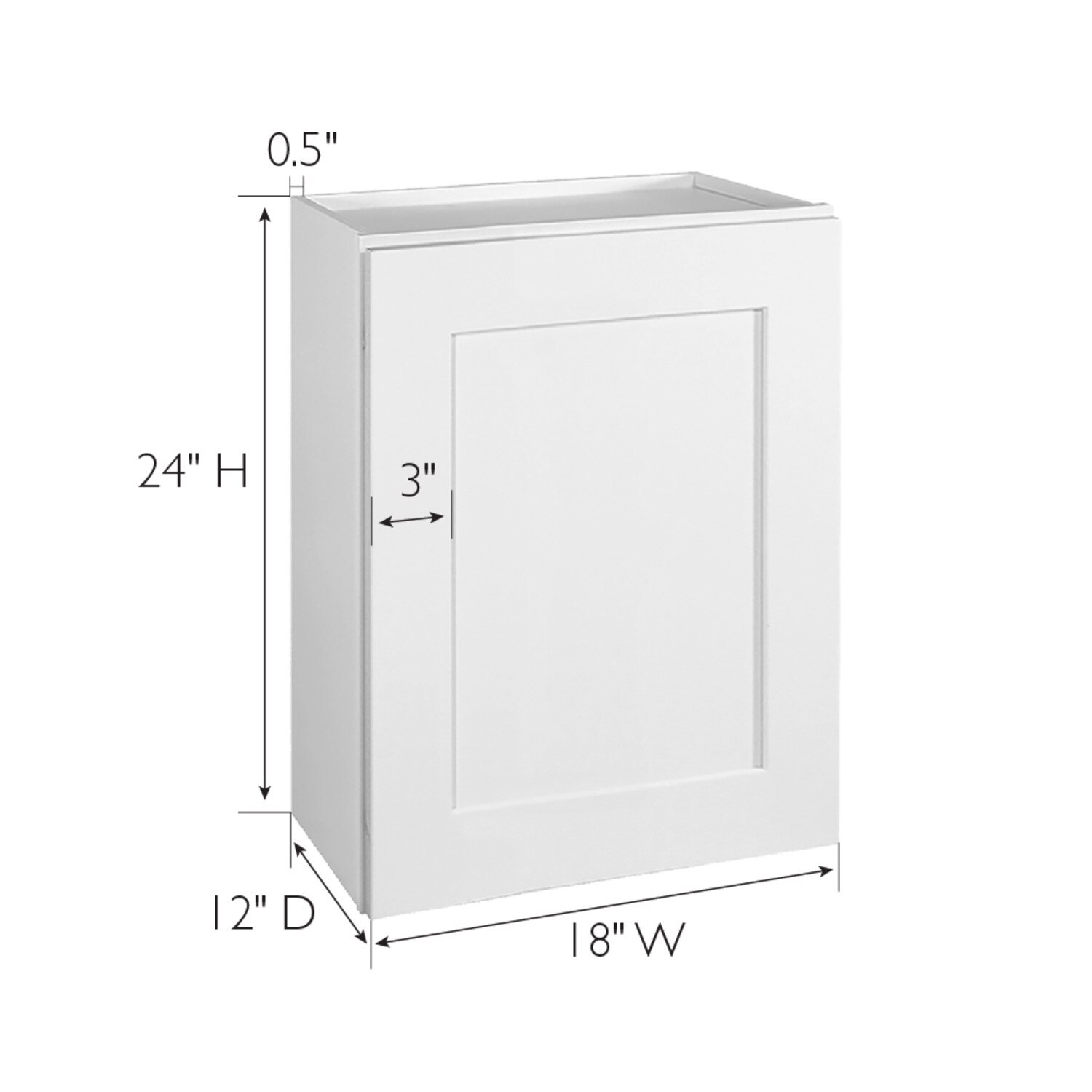 Fully Assembled Wall Cabinet in White 18 Inch by 24 Inch by 12 Inch ǀ ...