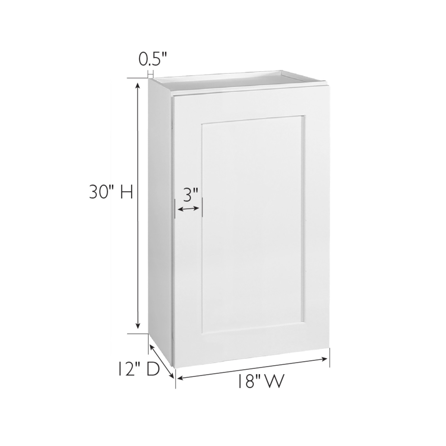 Fully Assembled Wall Cabinet in White 18 Inch by 30 Inch by 12 Inch ǀ ...
